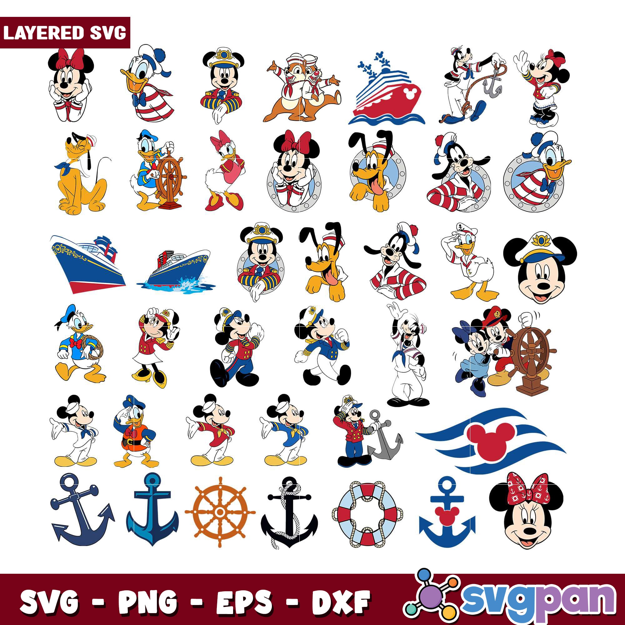 Disney Cruise Bundle SVG Layered Files – svgpan