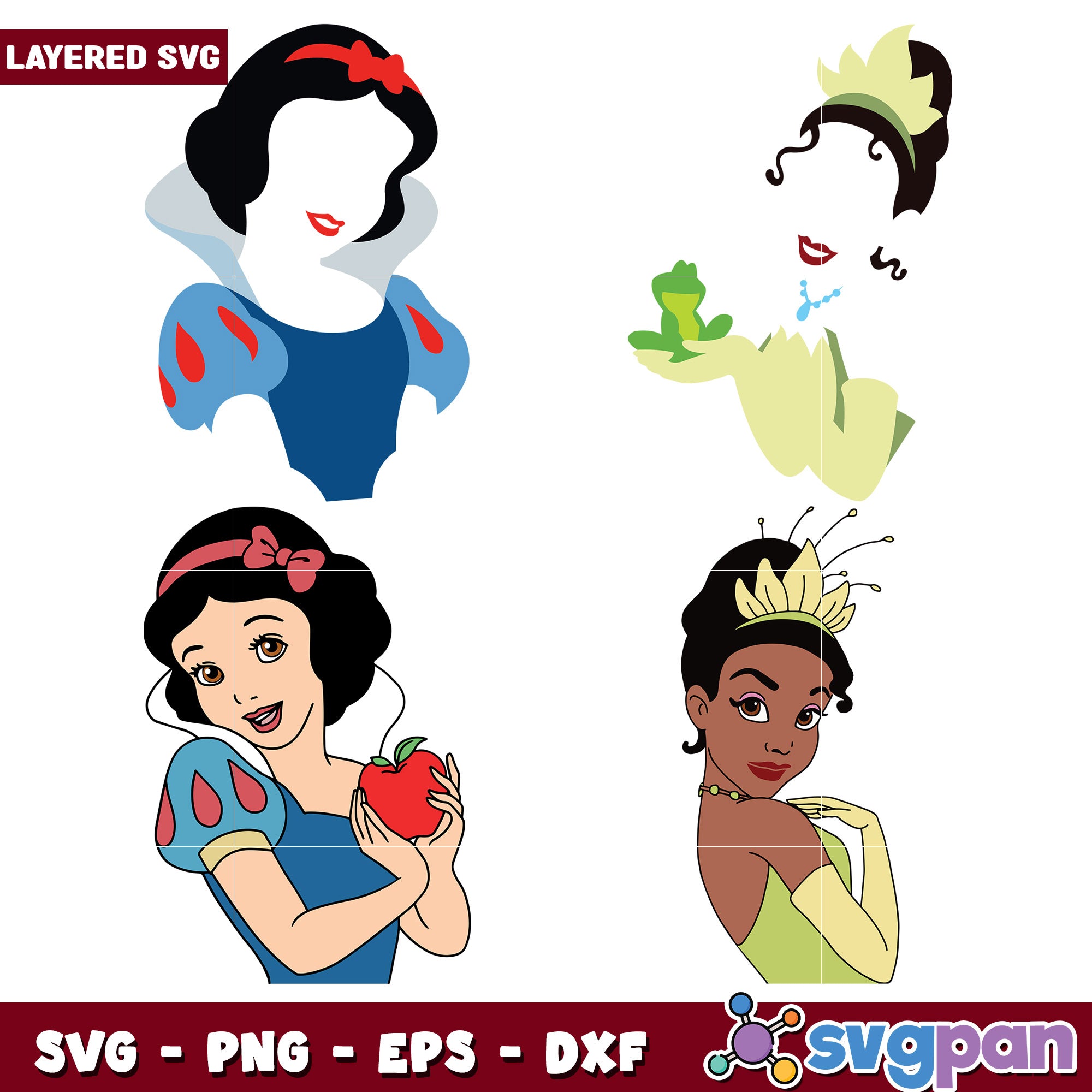 Disney Princess Bundle SVG Files for Crafting Use – svgpan