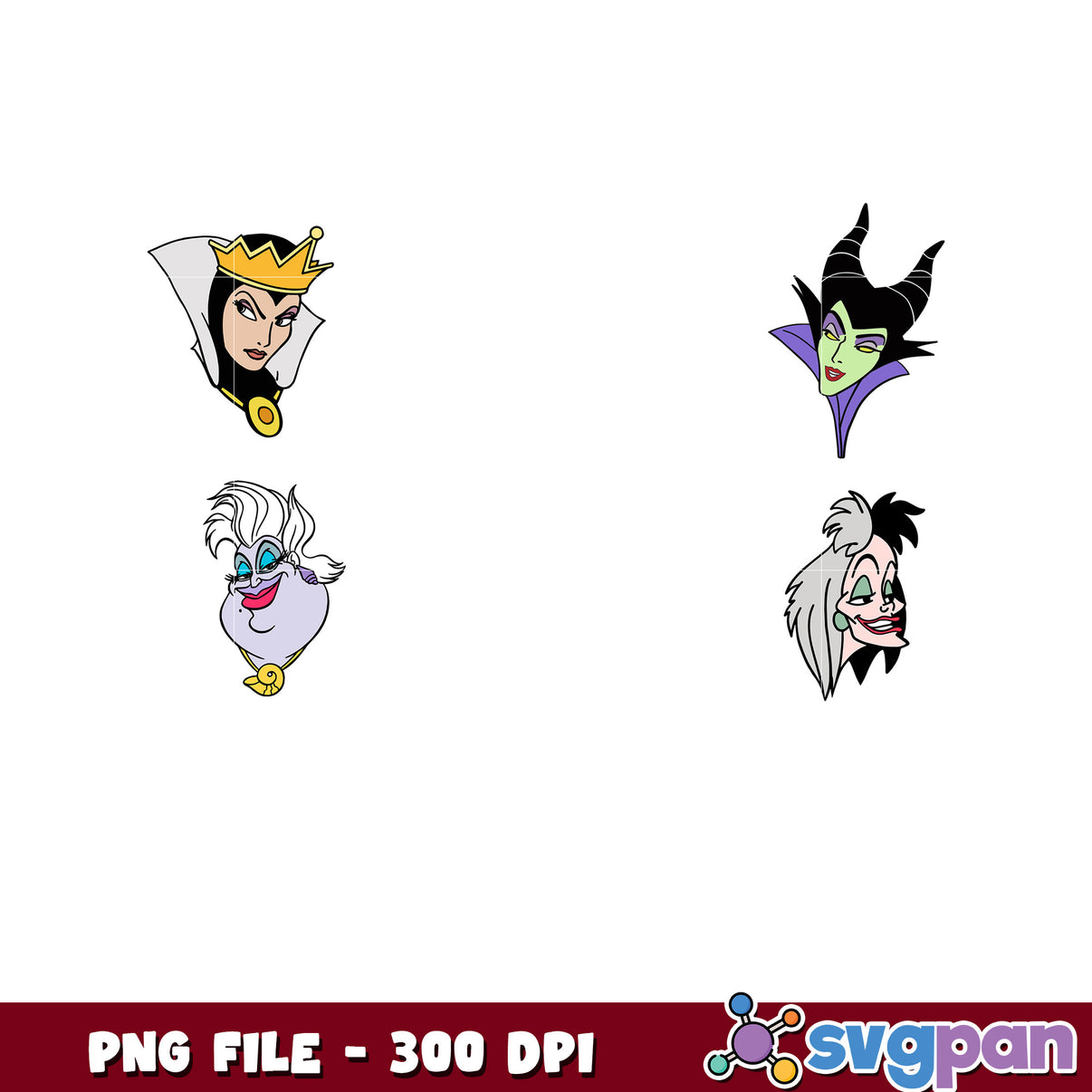 Disney Villain PNG Faces – svgpan