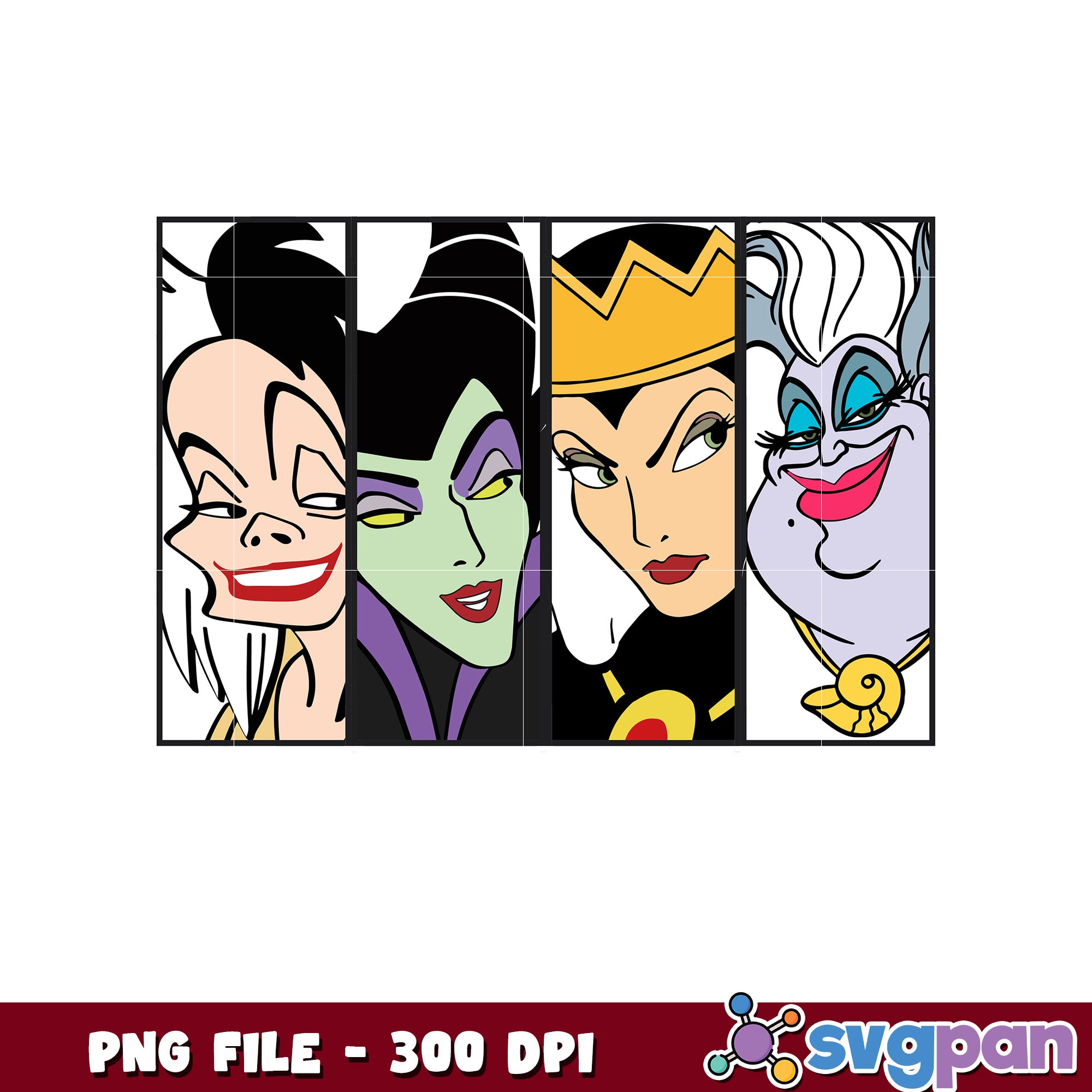 Disney Villain Portraits PNG – svgpan