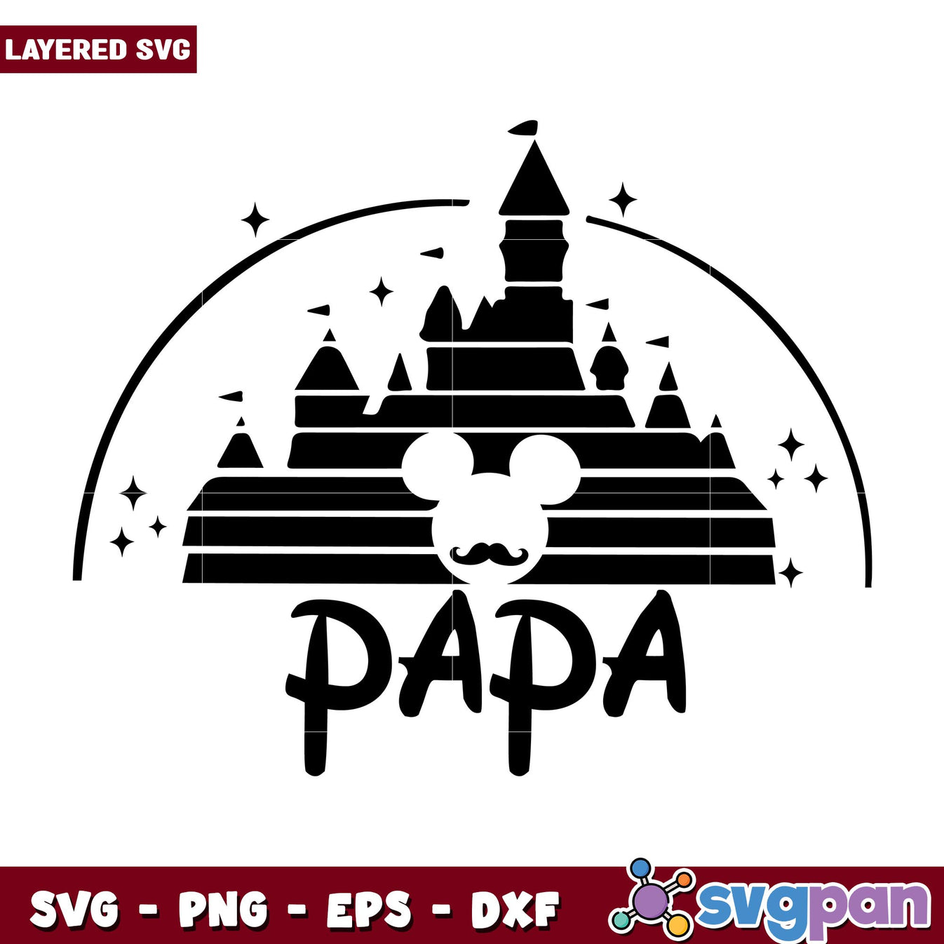 Disney Castle papa svg, Disney characters svg, Digital Download – svgpan