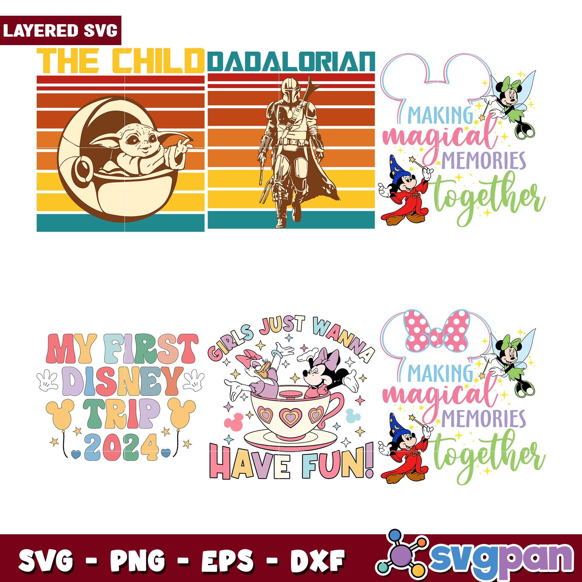 Disney & Star Wars SVG Bundle Layered Designs – svgpan