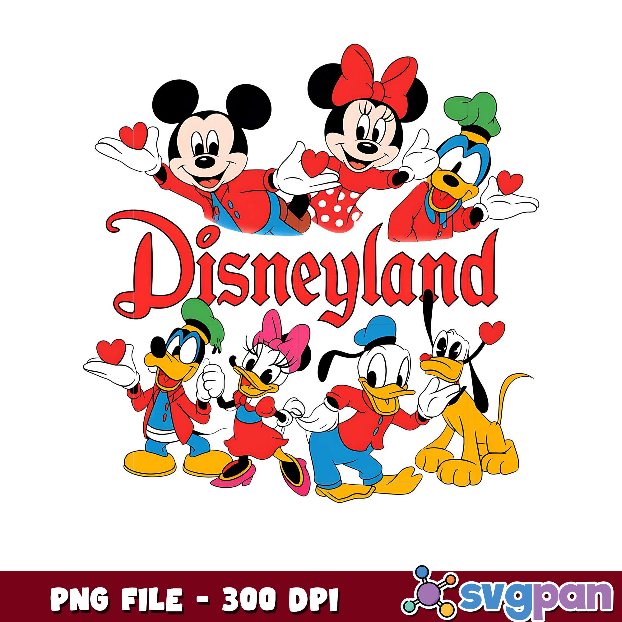 Disneyland Character PNG File 300 DPI, Fun for Kids and Adults – svgpan