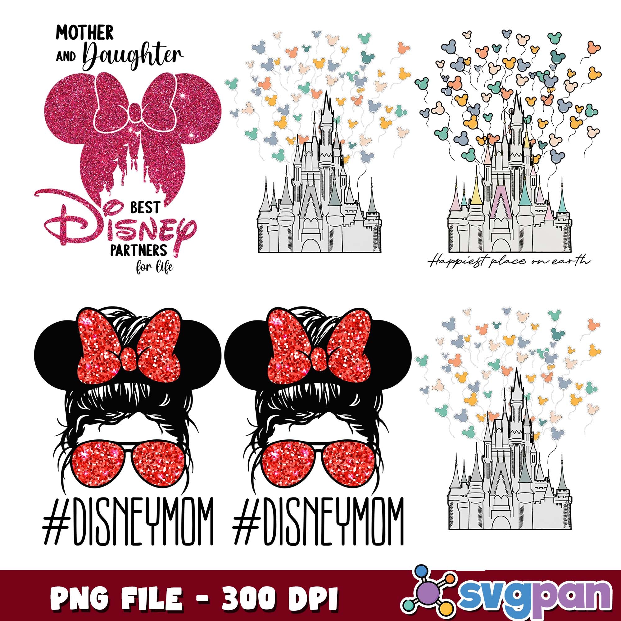 Disney mom design png bundle, disney plus png, mother day png – svgpan