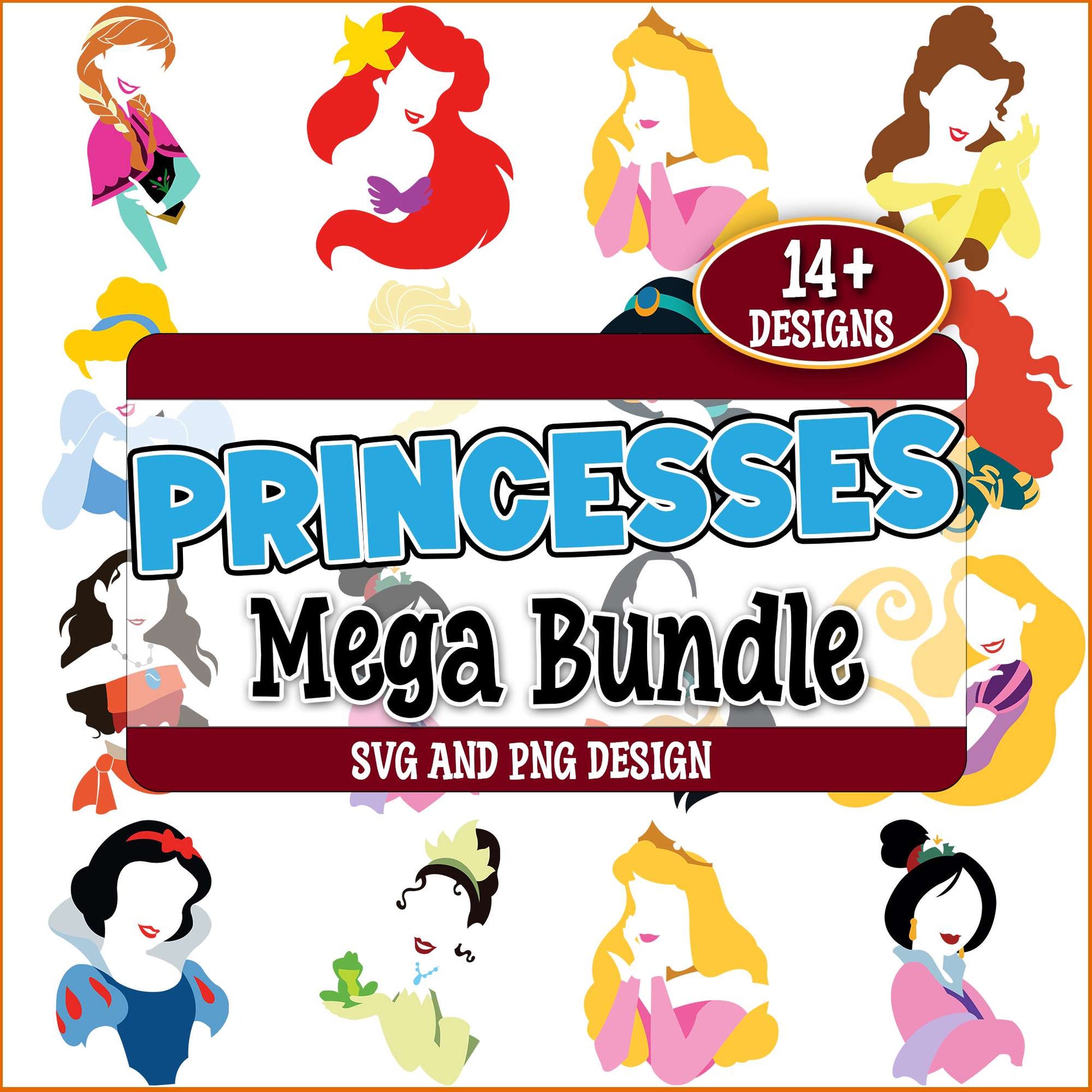 Disney sketch princess svg bundle, disney movies svg, disney springs s ...