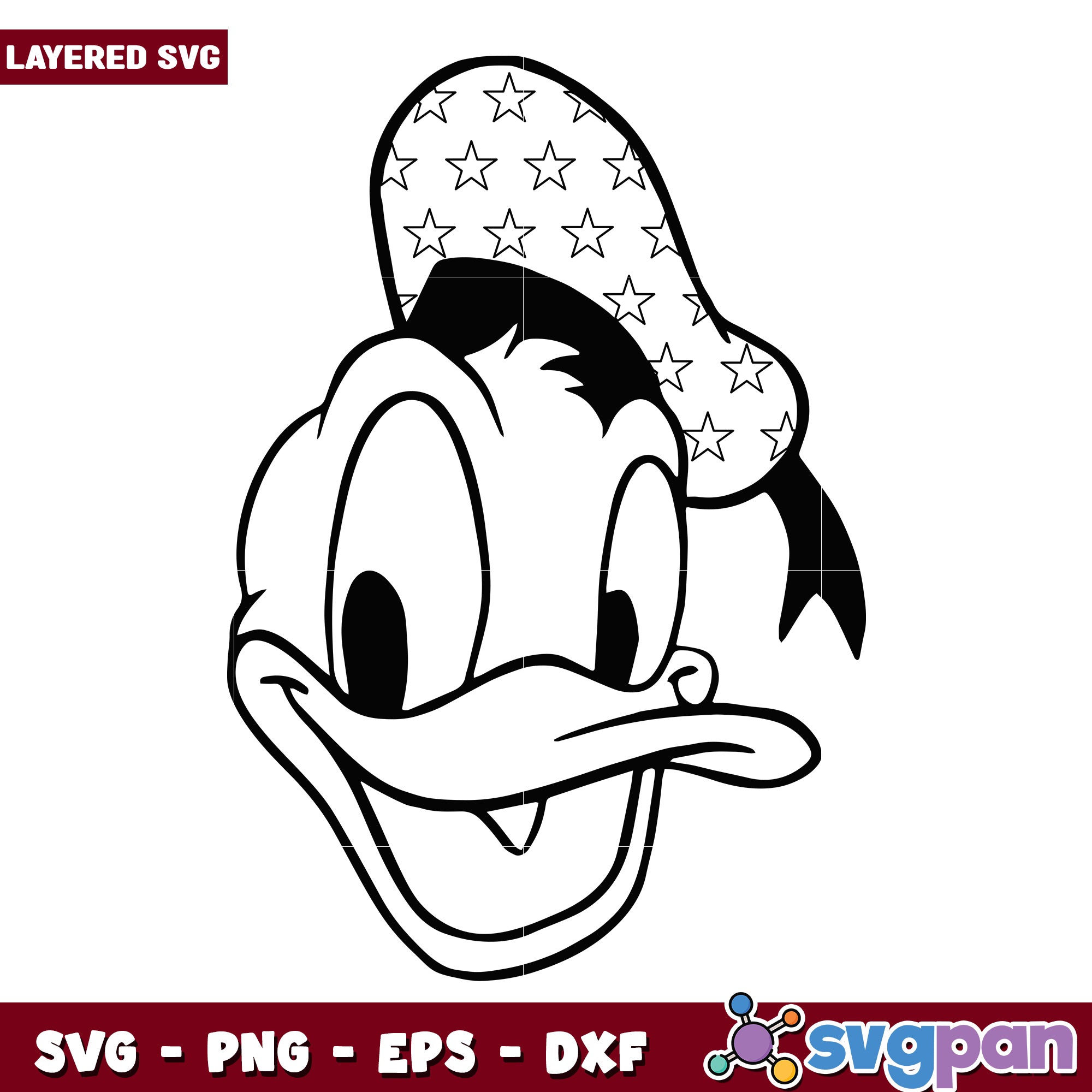 Donald Duck SVG Cut File – svgpan