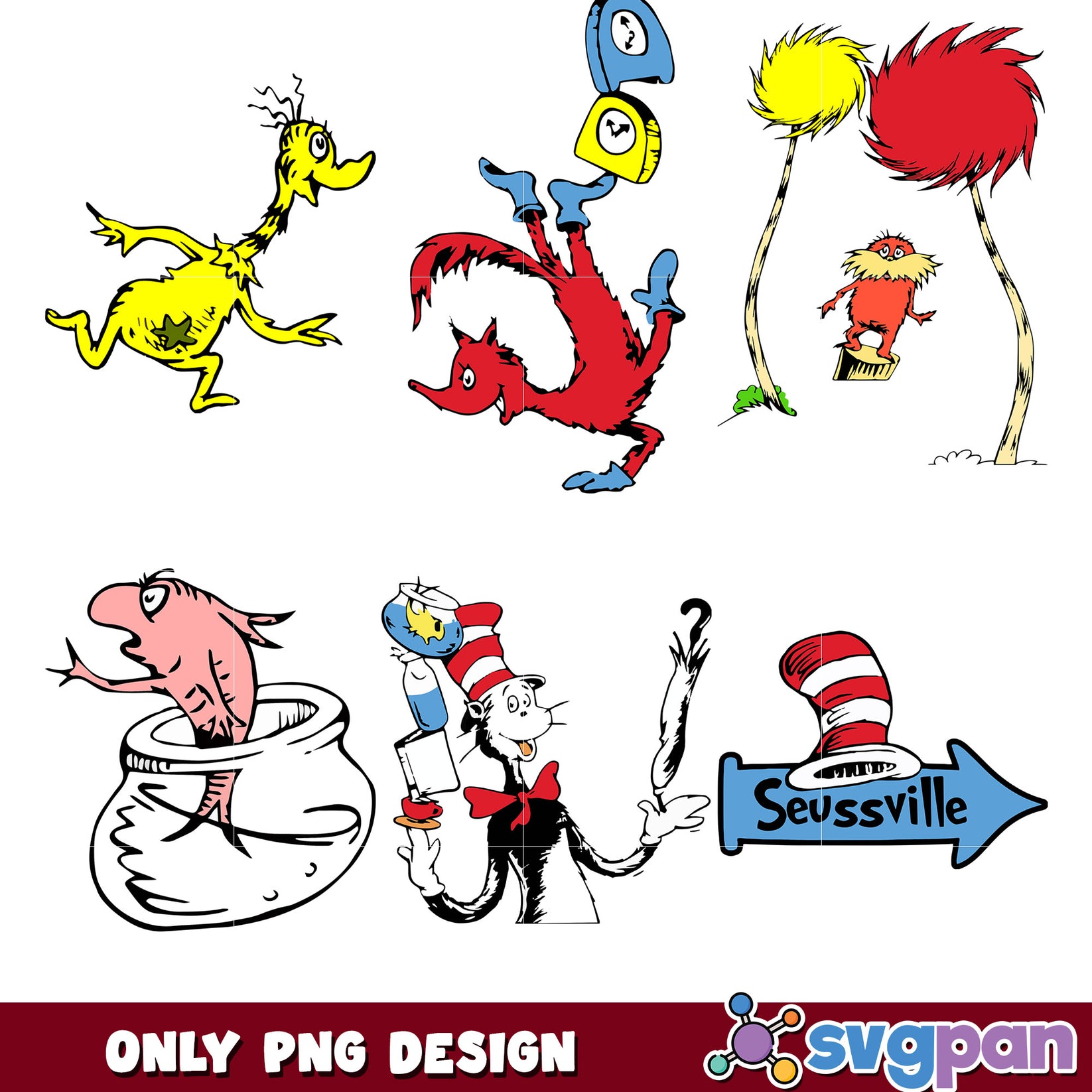 Dr Seuss PNG Bundle Characters & Images – svgpan