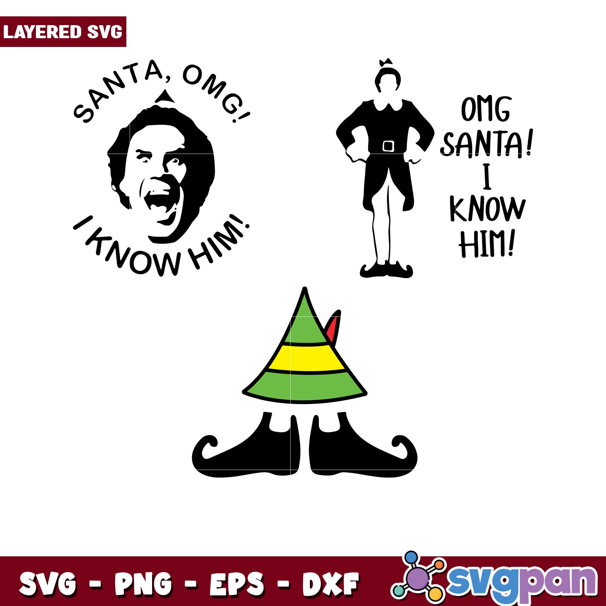 Elf Movie SVG Bundle Christmas Cut Files – svgpan