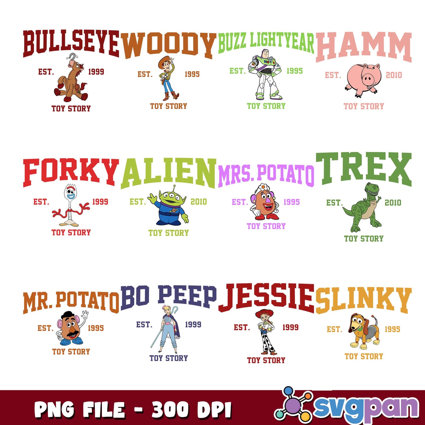Est toy story characters png bundle, woody toy story png, disney plus ...