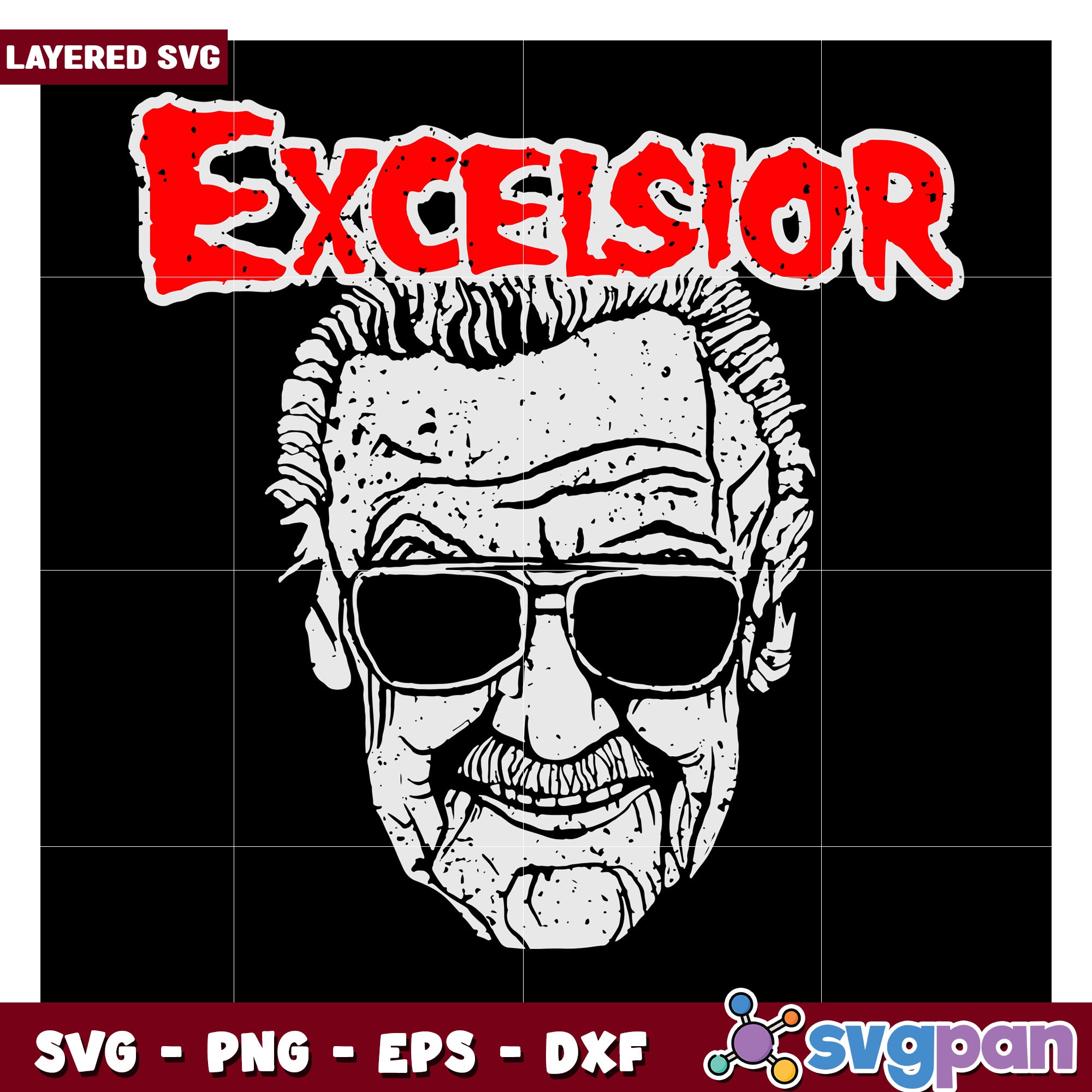 Excelsior SVG design featuring iconic character art, perfect for craft ...