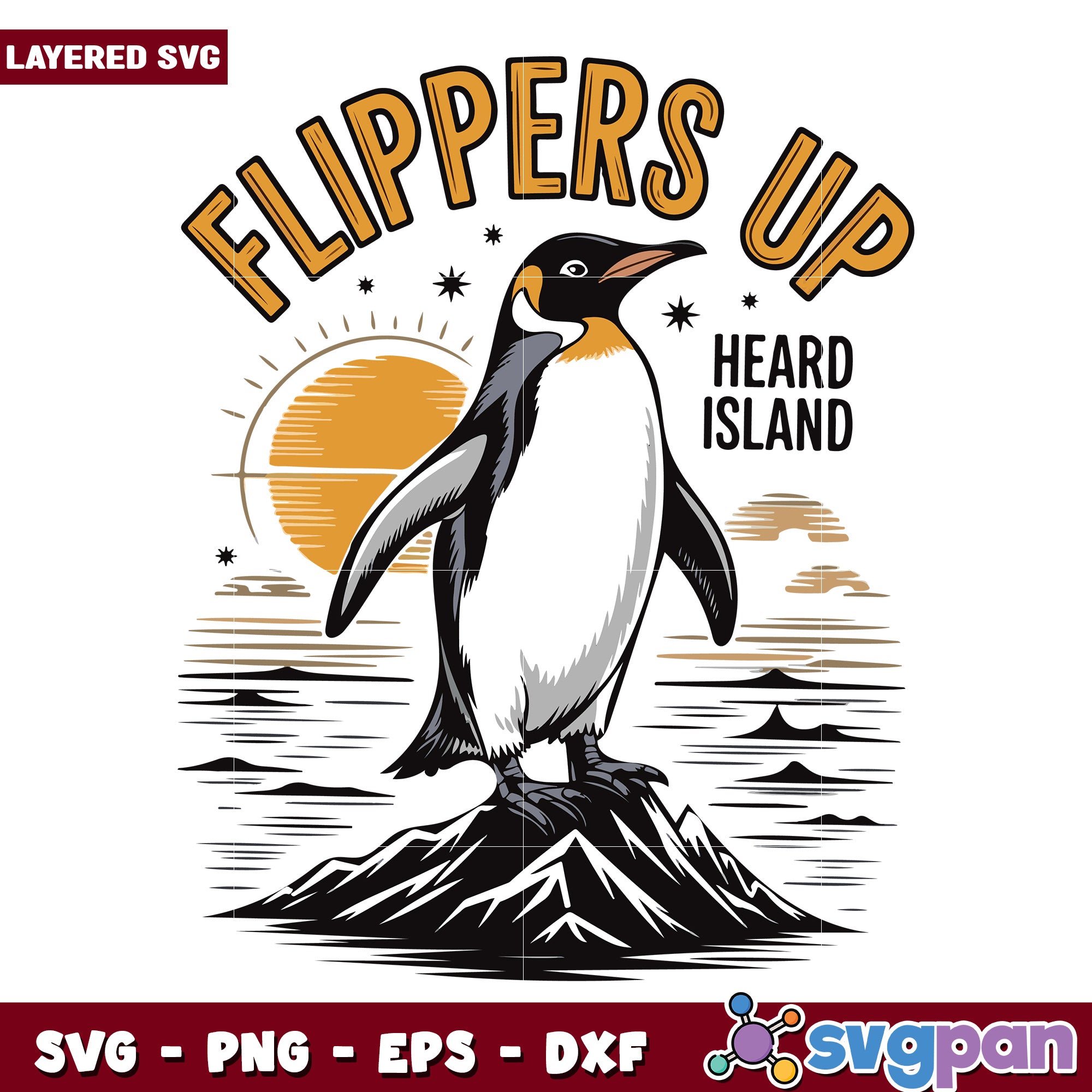 Flippers up heard island svg, seal life design svg, marine animal humo ...