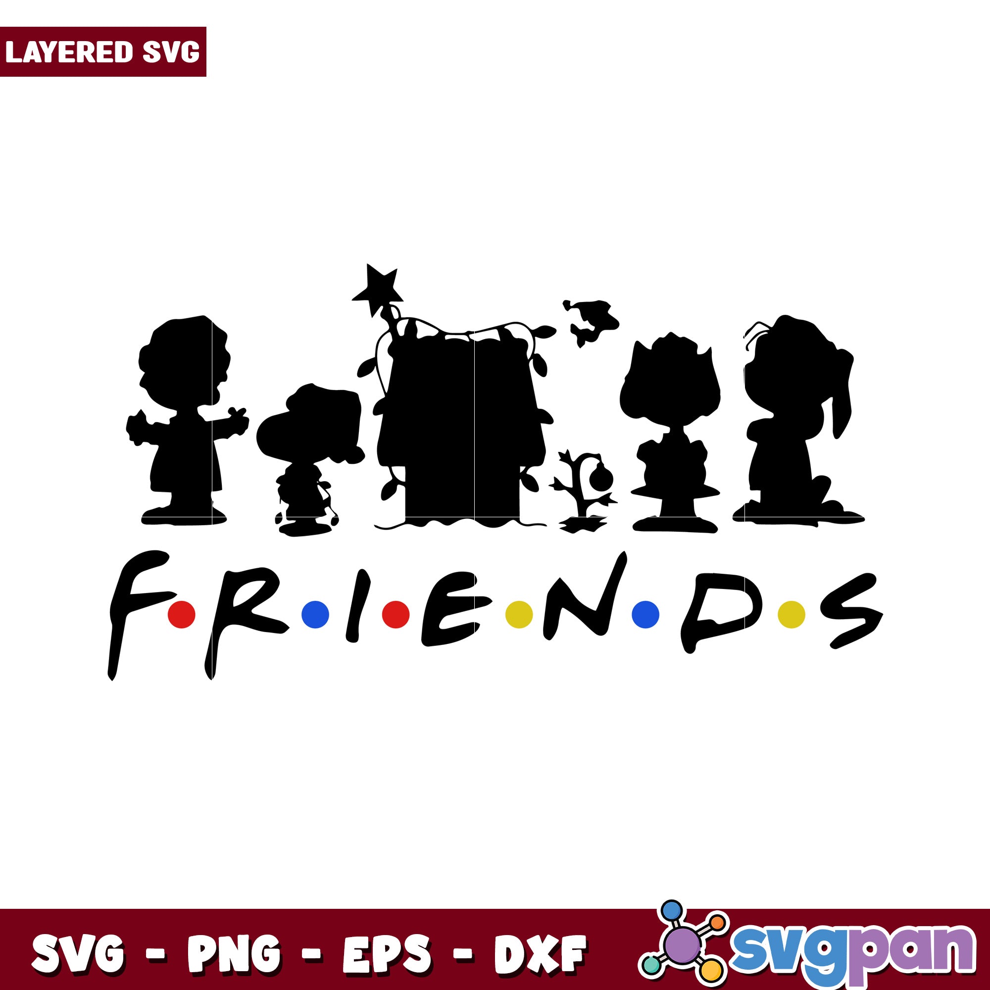 Friends SVG design for creative projects, perfect for fans of the show ...