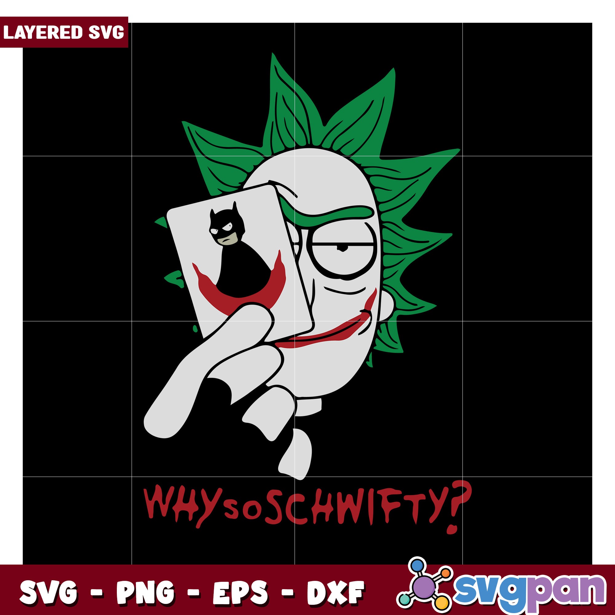 Funny Rick and Morty Bat Card SVG Design, Perfect for T-shirts and Mor ...