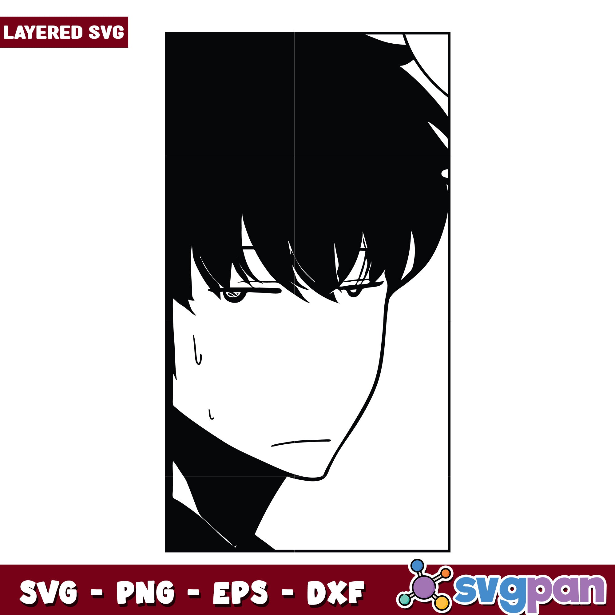 Funny jinwoo illustration svg, solo leveling toys svg, solo leveling a ...