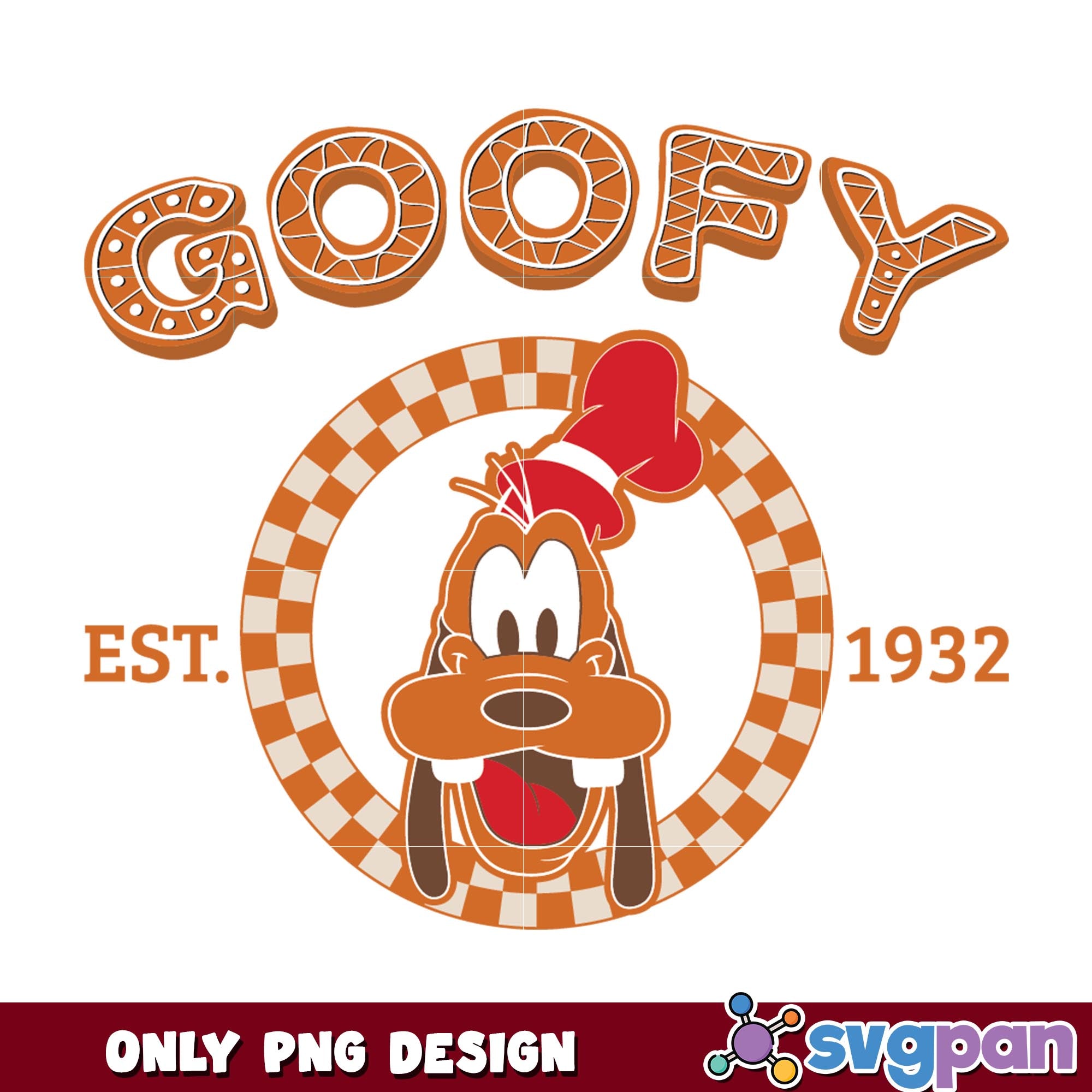 Goofy head est 1932 christmas png, gingerbread man outline png – svgpan