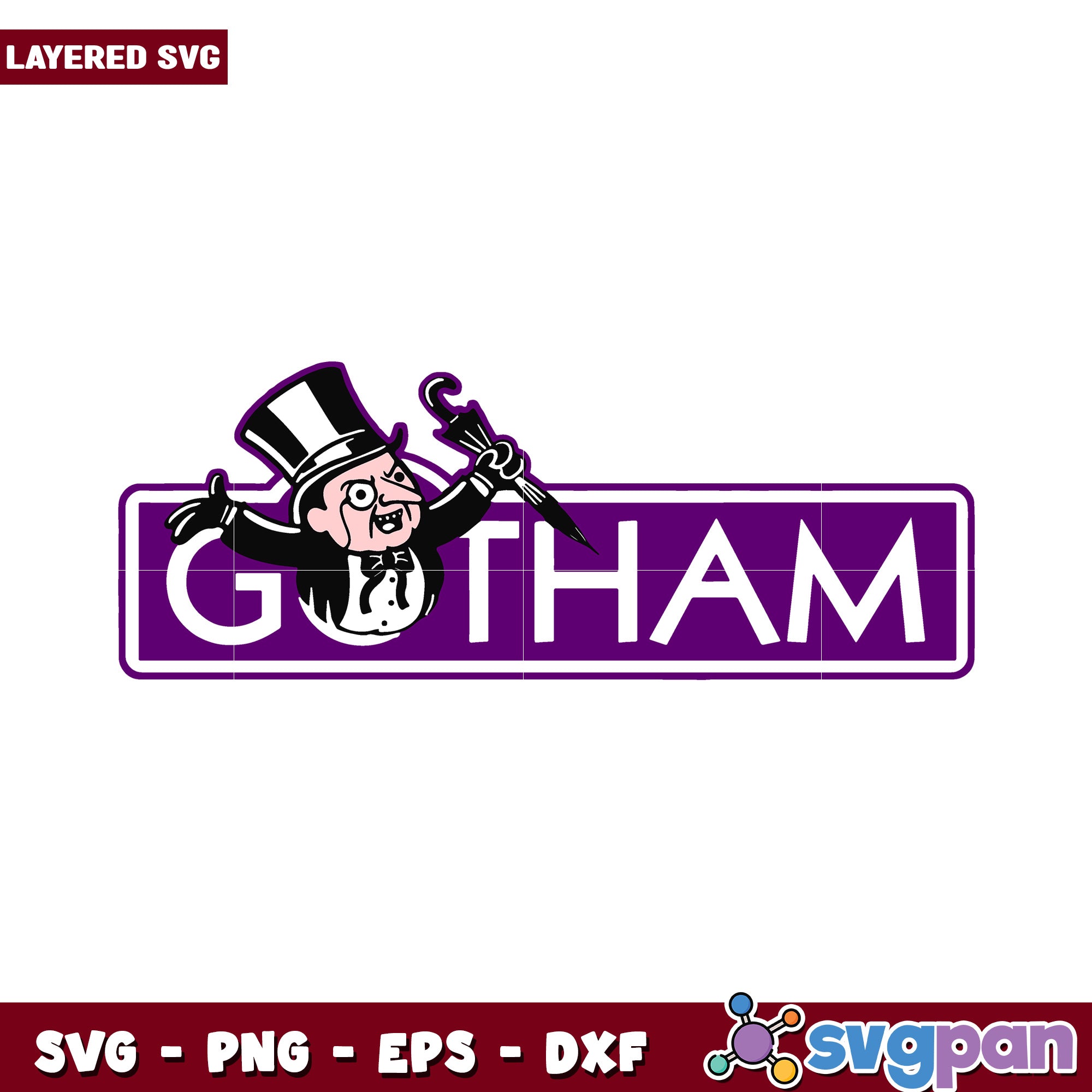 Gotham Character Design SVG File for Crafting Projects, High Quality V ...