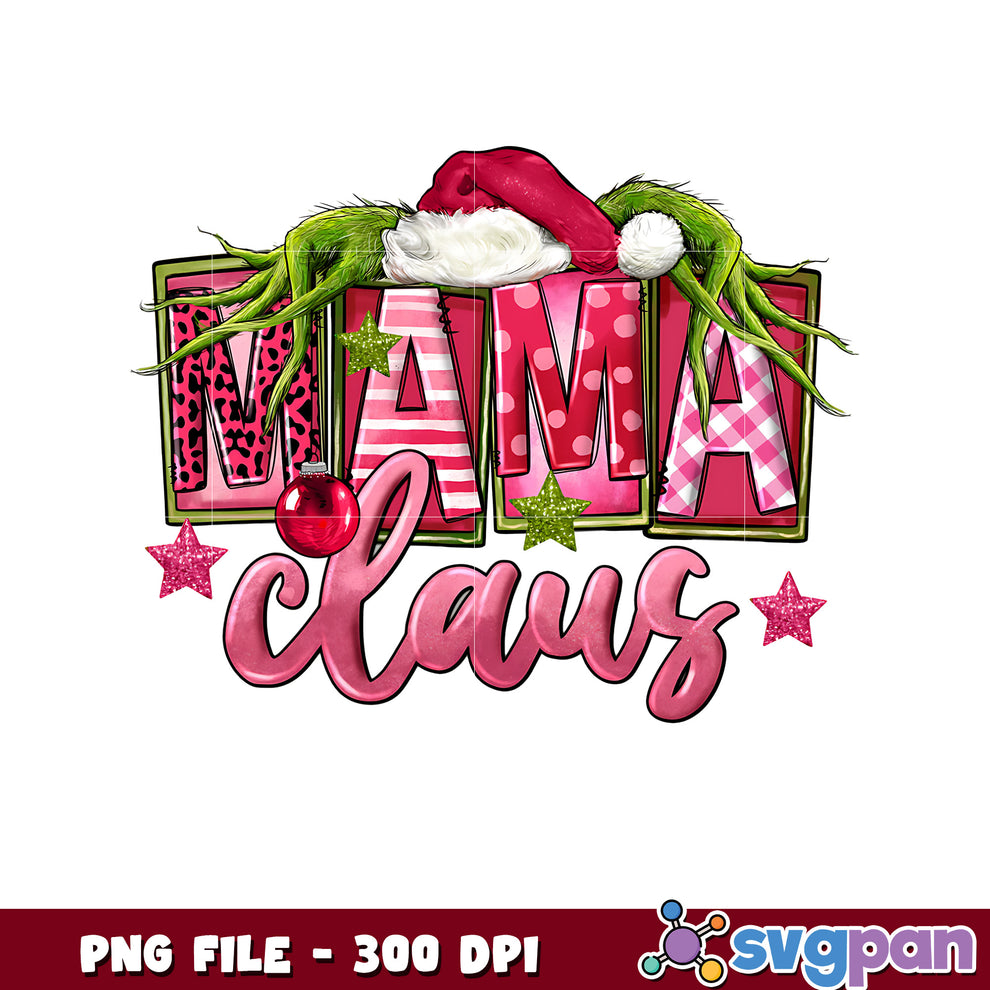 Grinch Pink Christmas Mama Claus png, grinch costume png, grinch home ...