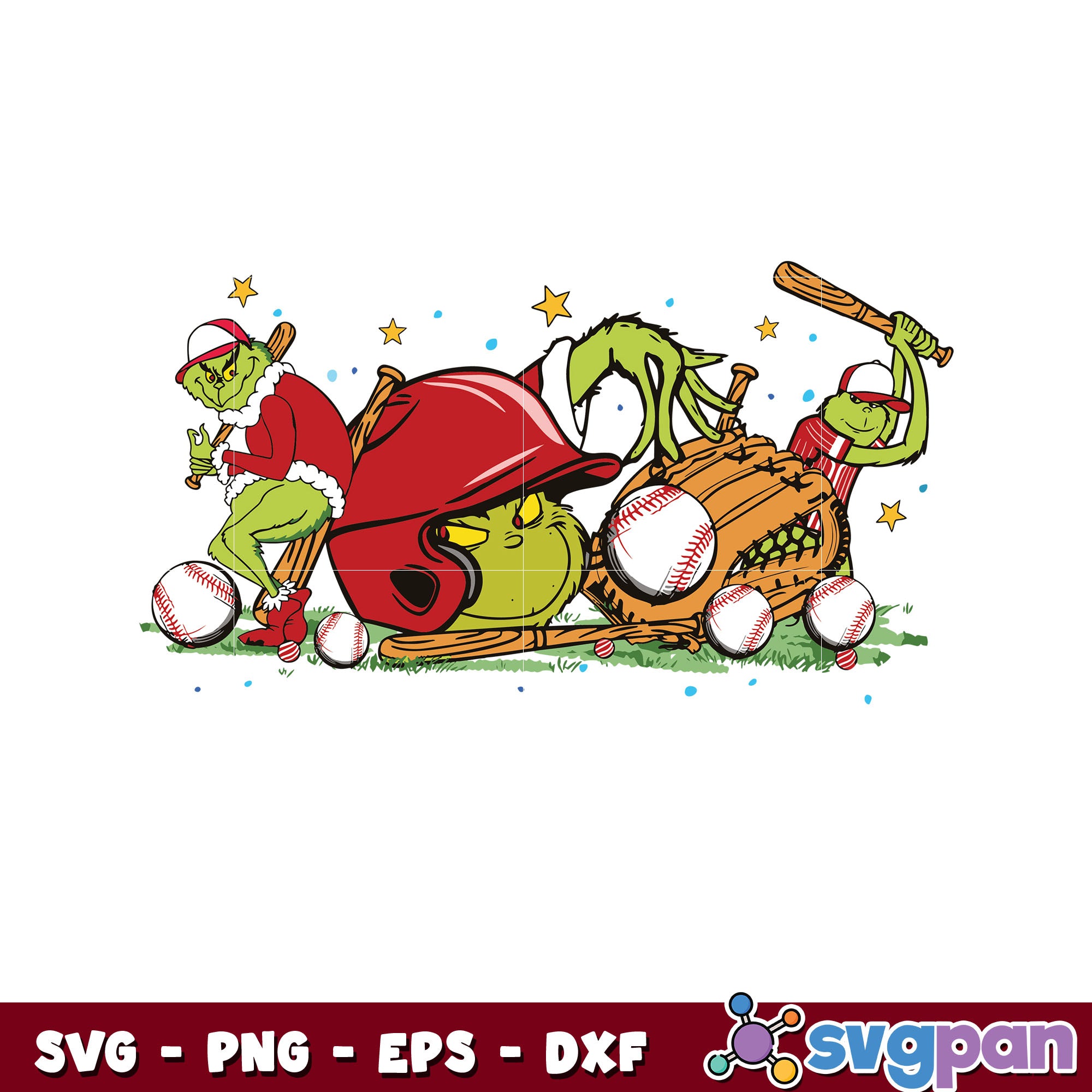 Grinch baseball christmas game day svg, grinch baseball hat svg – svgpan