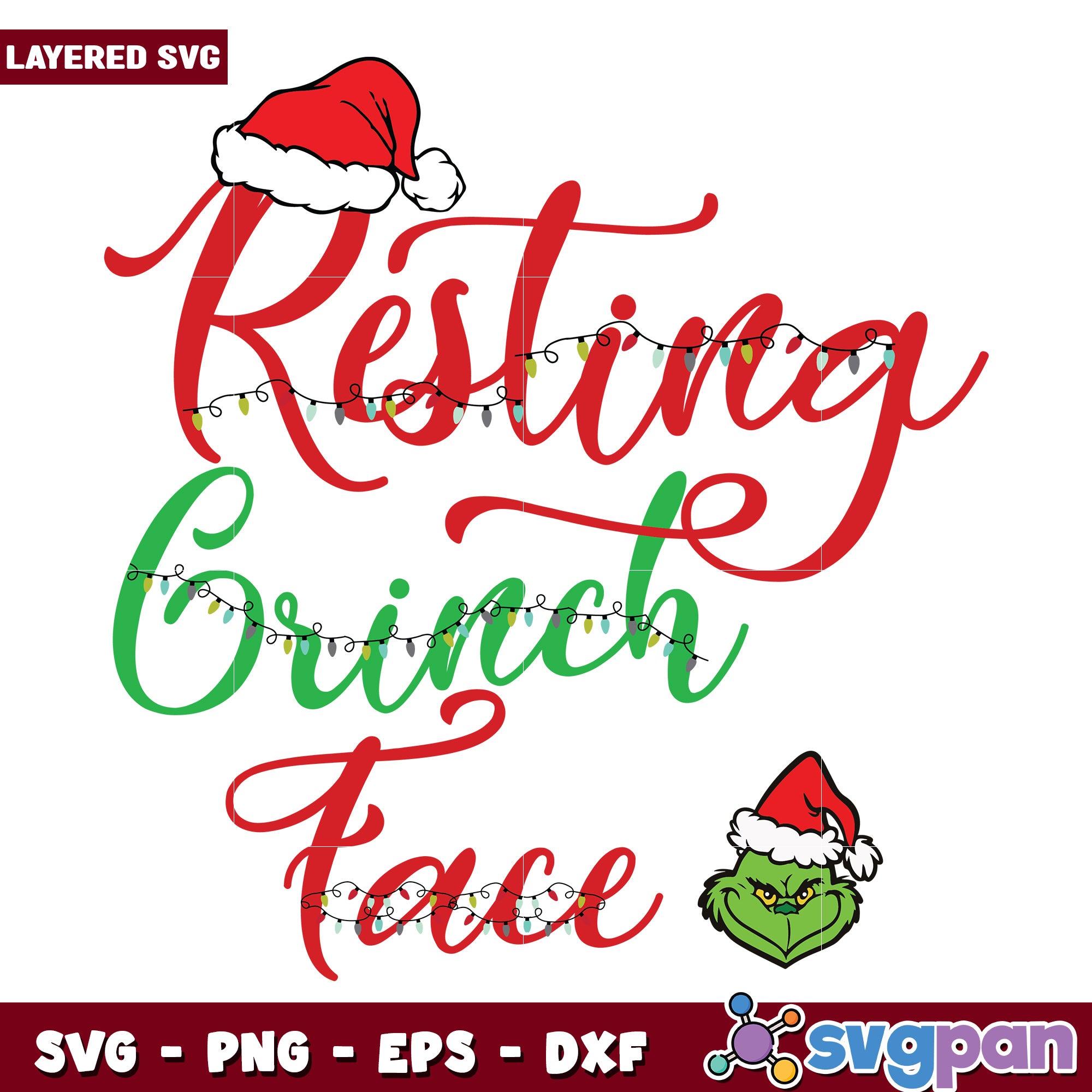 Grinch face resting logo svg, grinch movie svg, grinch character svg ...