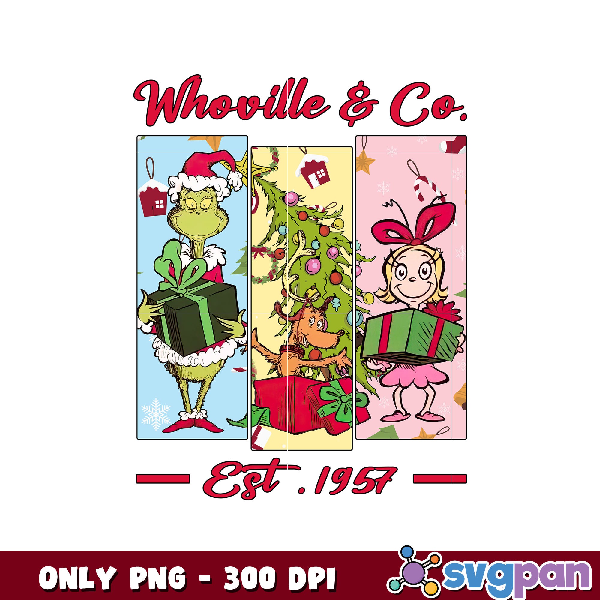 Grinch whoville and co est 1957 png, grinch and whoville png – svgpan