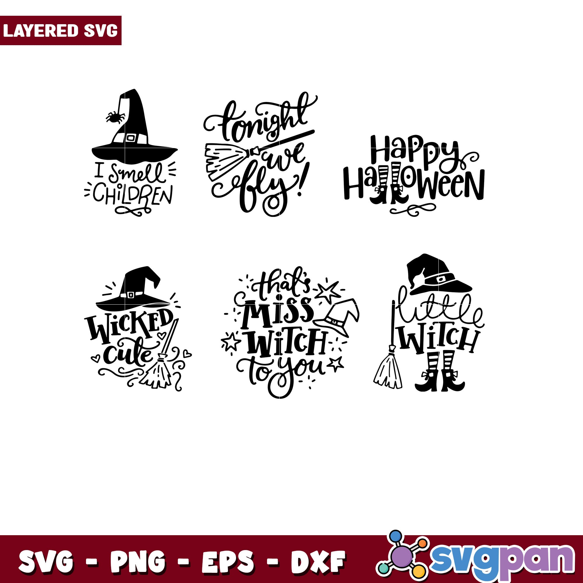 Halloween Witch SVG Bundle for Creative Projects – svgpan