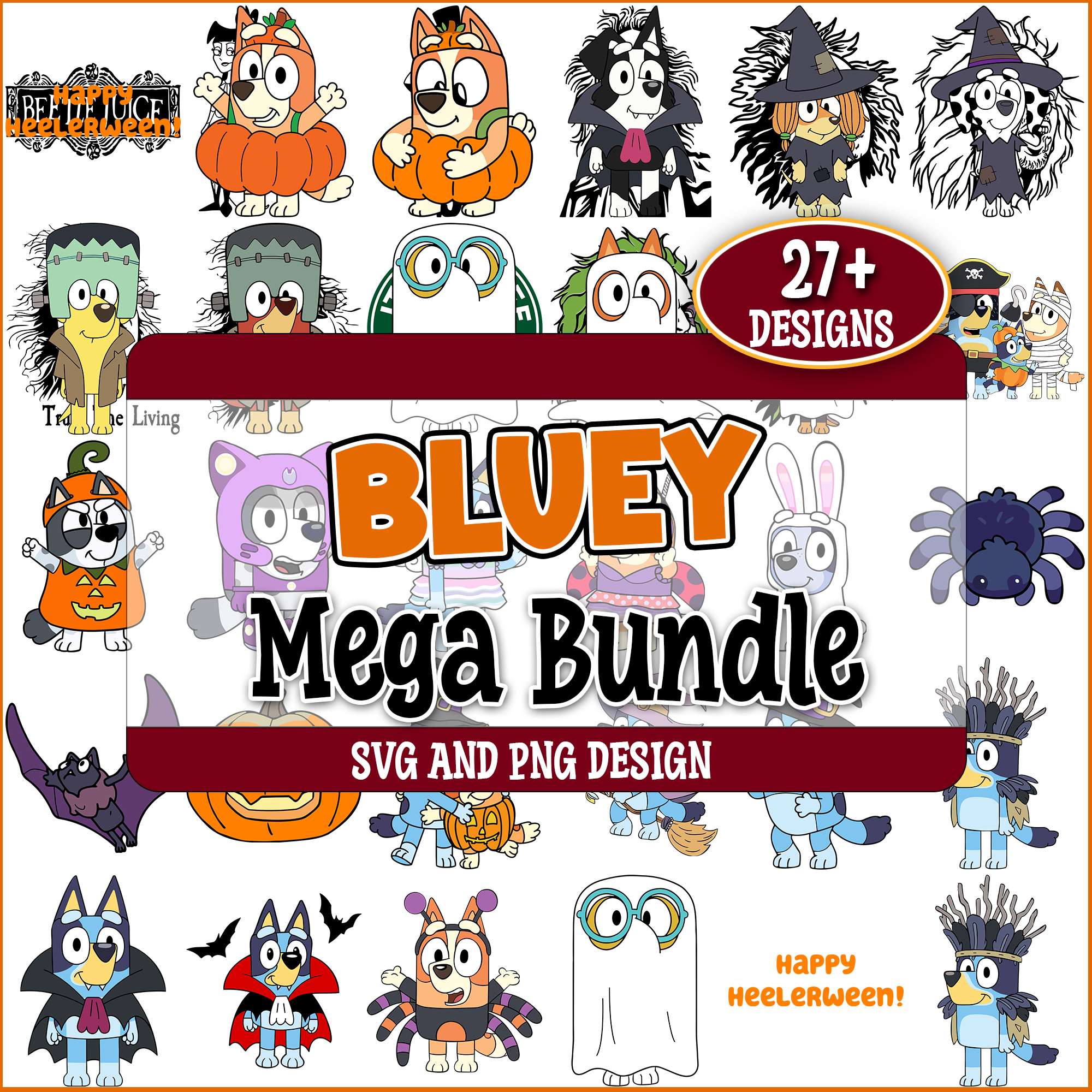 Halloween costume bluey svg bundle, bluey toys svg, halloween store sv ...