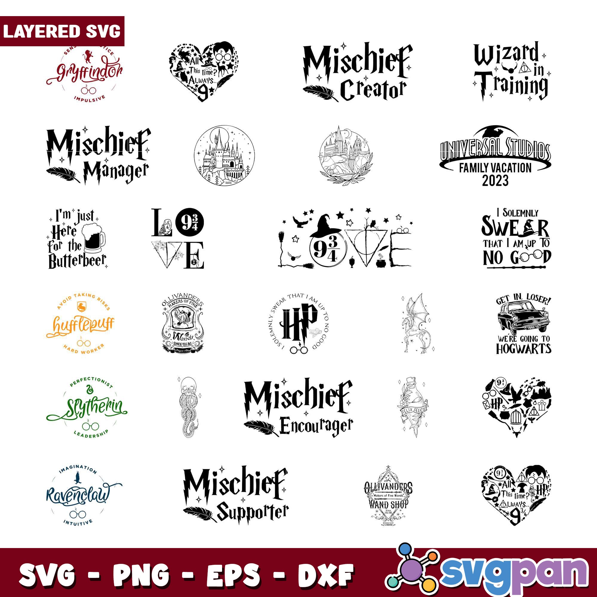 Harry Potter SVG Bundle 20 Designs – svgpan