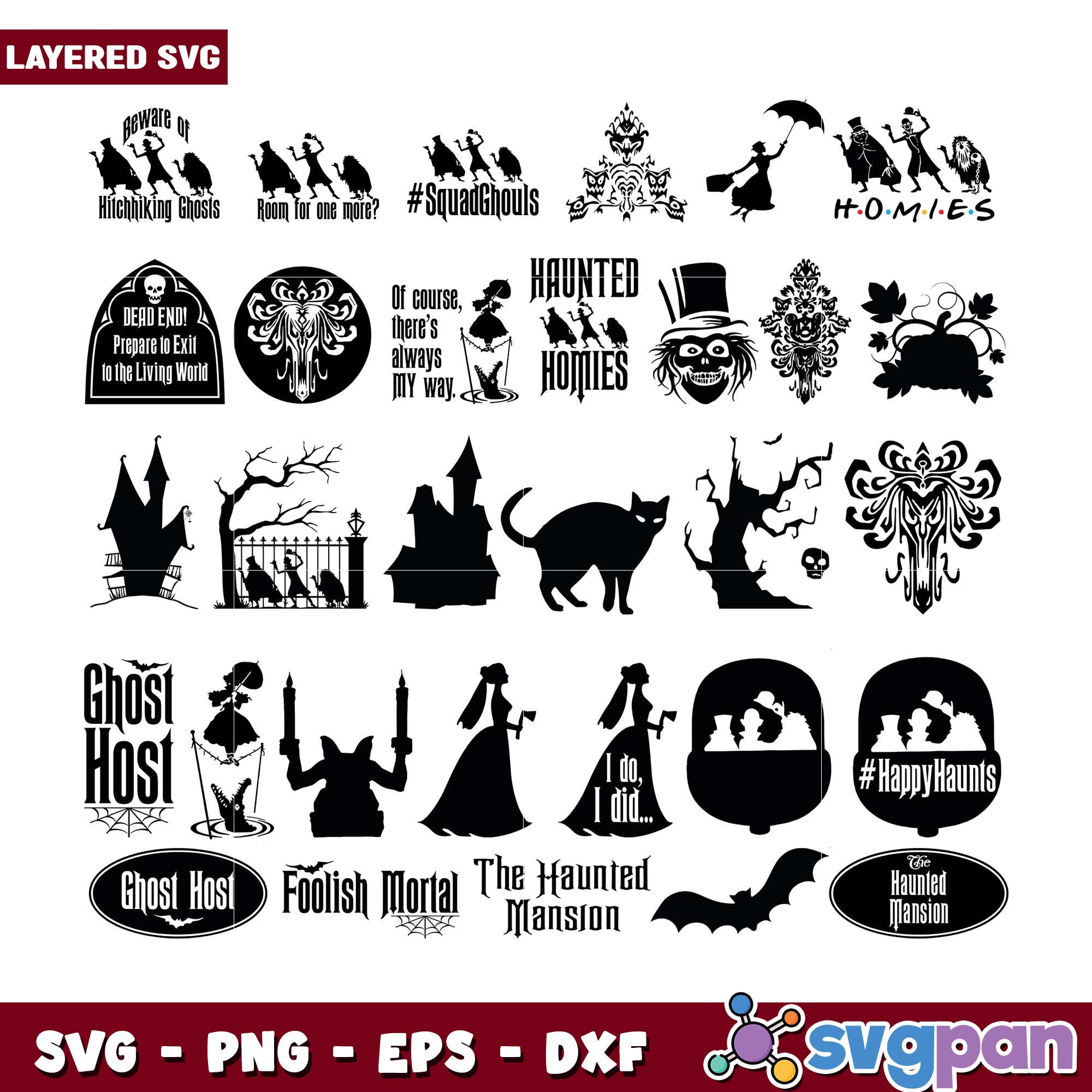 Haunted Home SVG Bundle for Creative Projects – svgpan