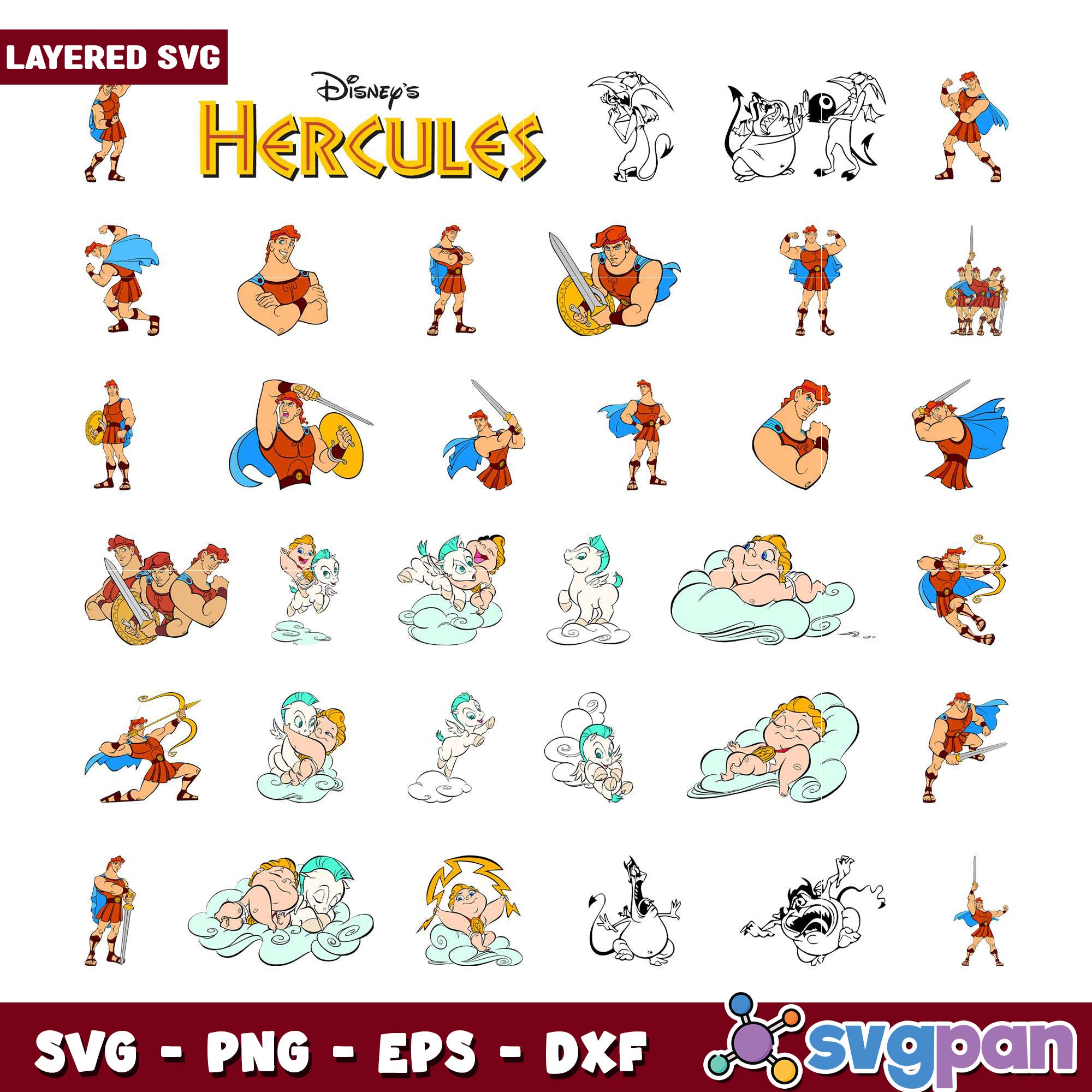 Hercules SVG Bundle Layered Designs – svgpan