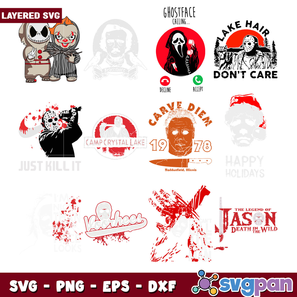 Horror Movie SVG Bundle Halloween & Slasher Designs – svgpan