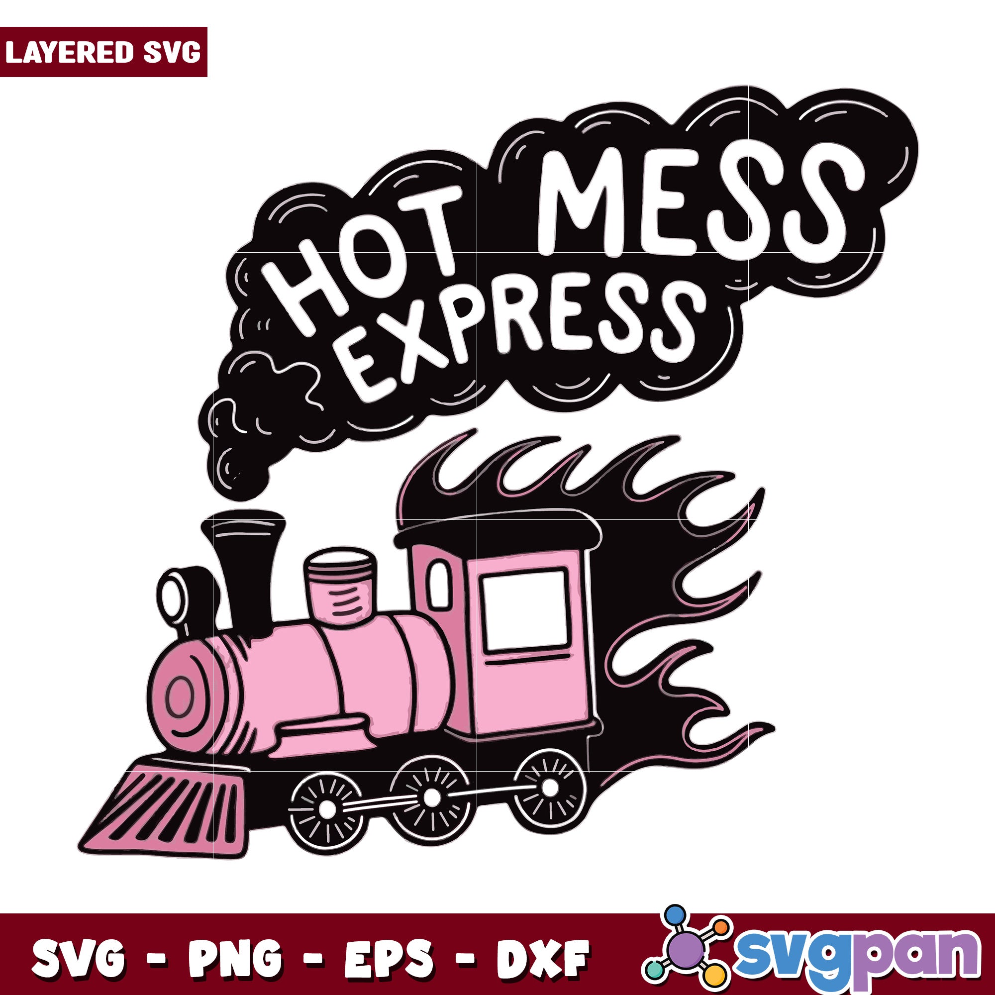 Hot mess express svg, funny chaotic quote svg, sassy attitude svg – svgpan