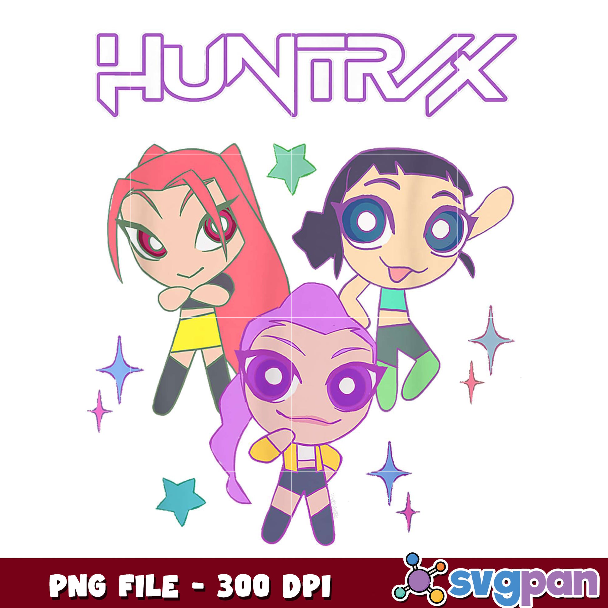 Huntrix power puff png, cartoon girl png, superhero style png – svgpan
