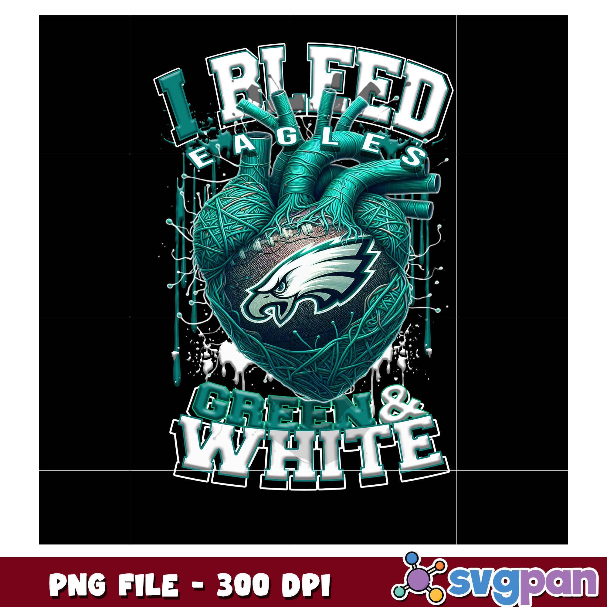I bleed eagles green and white png, nft teams 2025 png, nfl games toda ...
