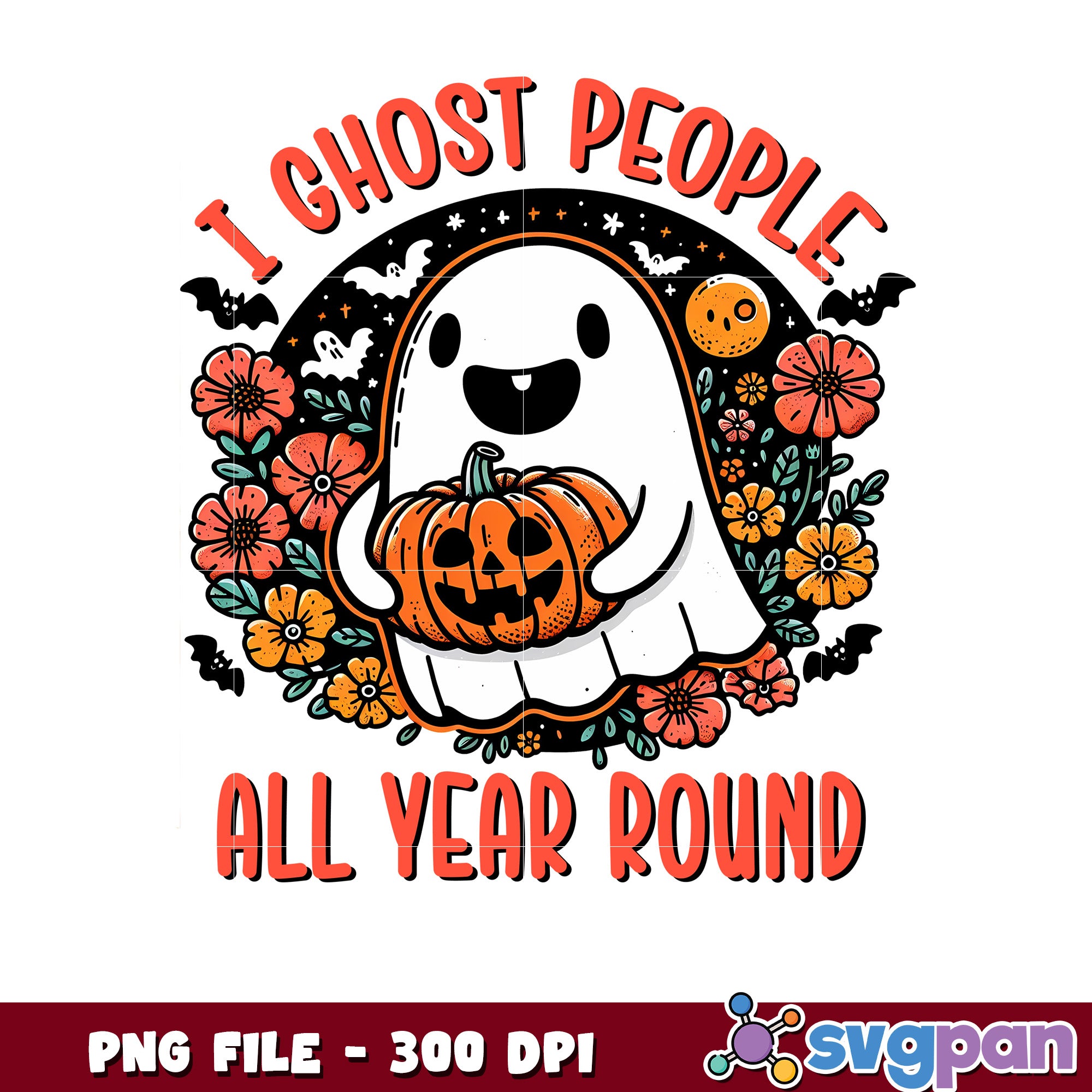 I ghost people all year round png, halloween cartoons png, happy hallo ...