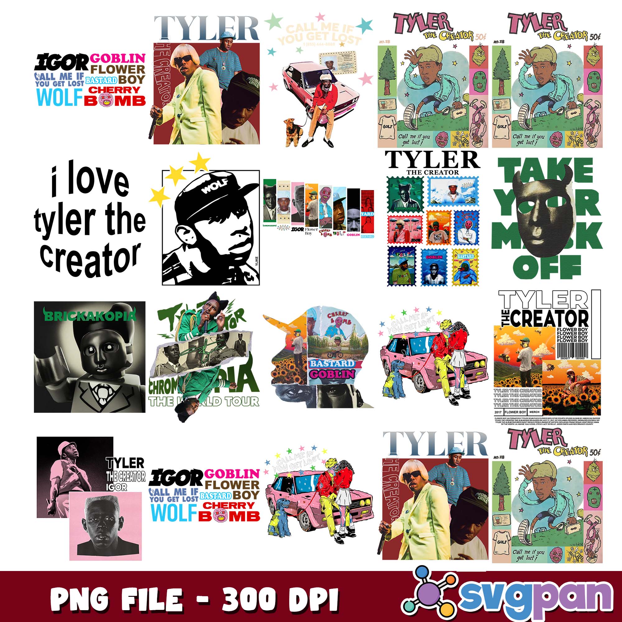 I Love Tyler The Creator PNG Bundle, Tyler The Creator PNG, Tyler The ...