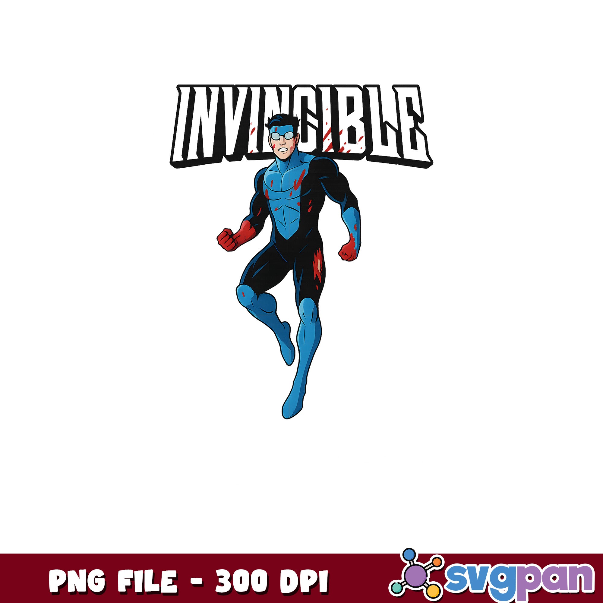 Invincible Superhero PNG Image 300 DPI Download – svgpan