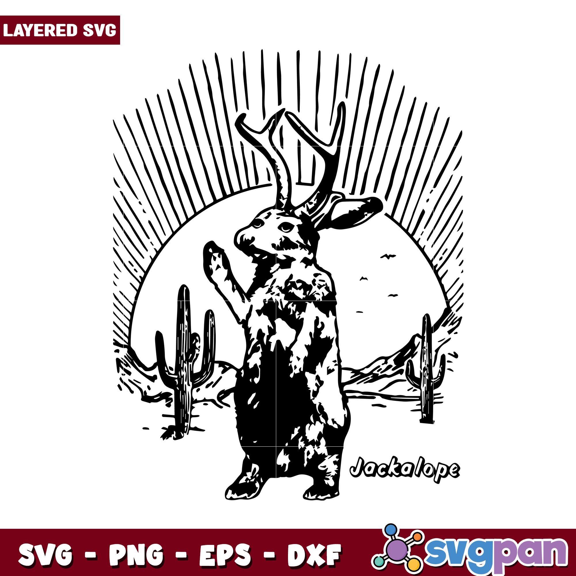 Jackalope SVG design for crafting, perfect for quirky projects – svgpan