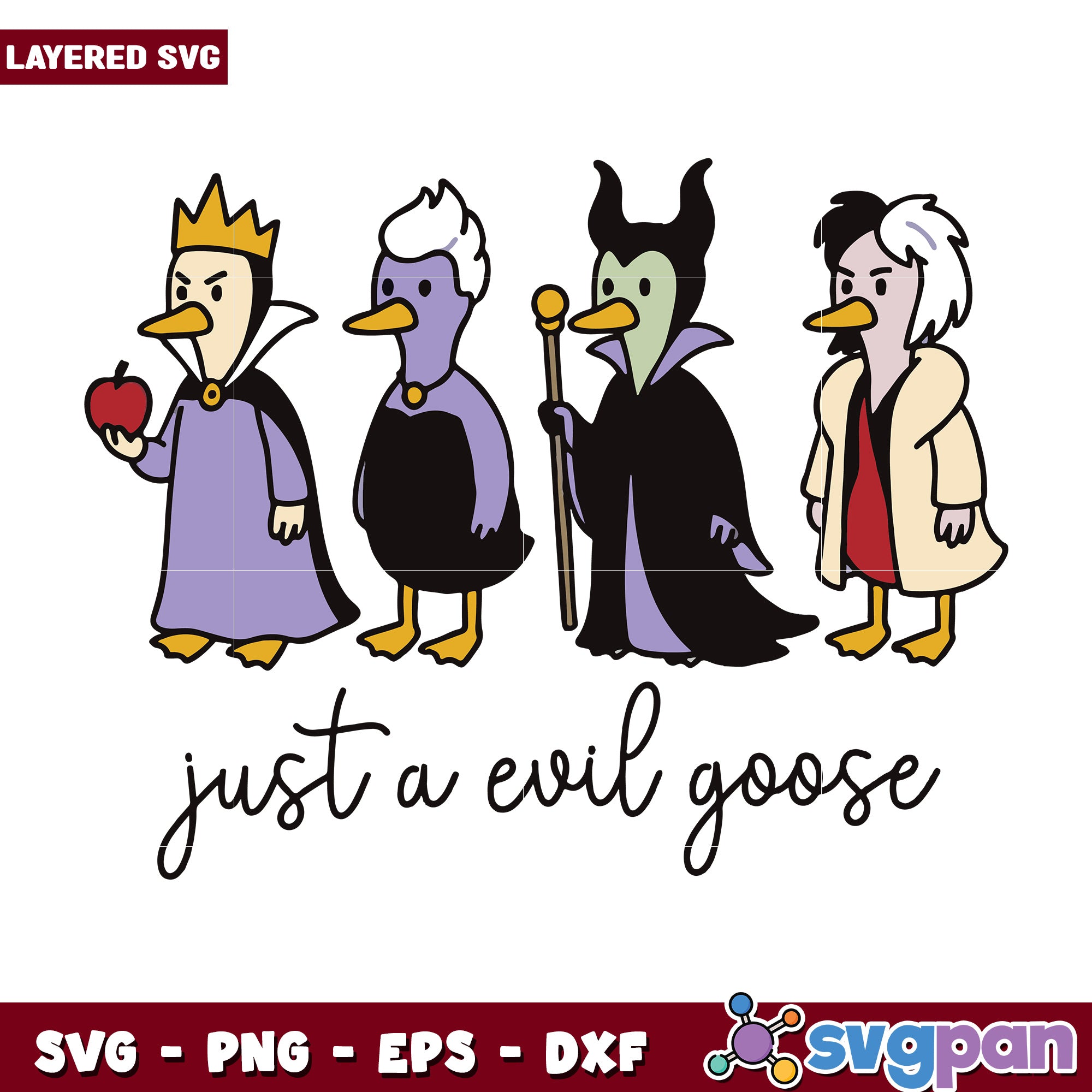 Just a evil goose svg, halloween cartoons svg, spirit halloween svg ...