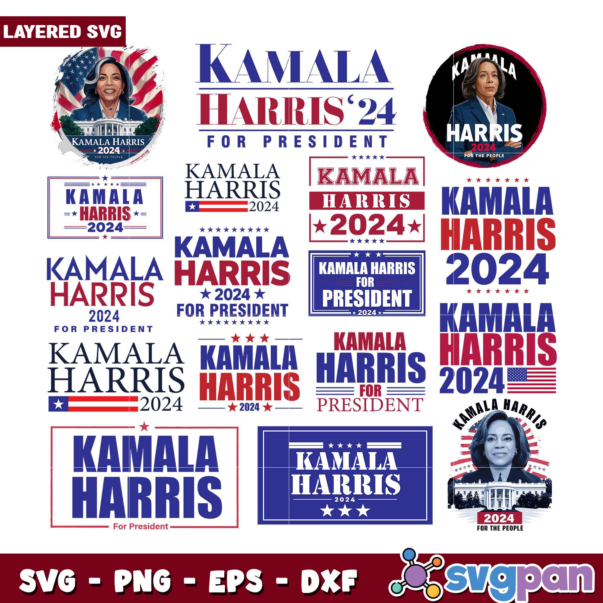 Kamala Harris 2024 SVG Bundle – svgpan