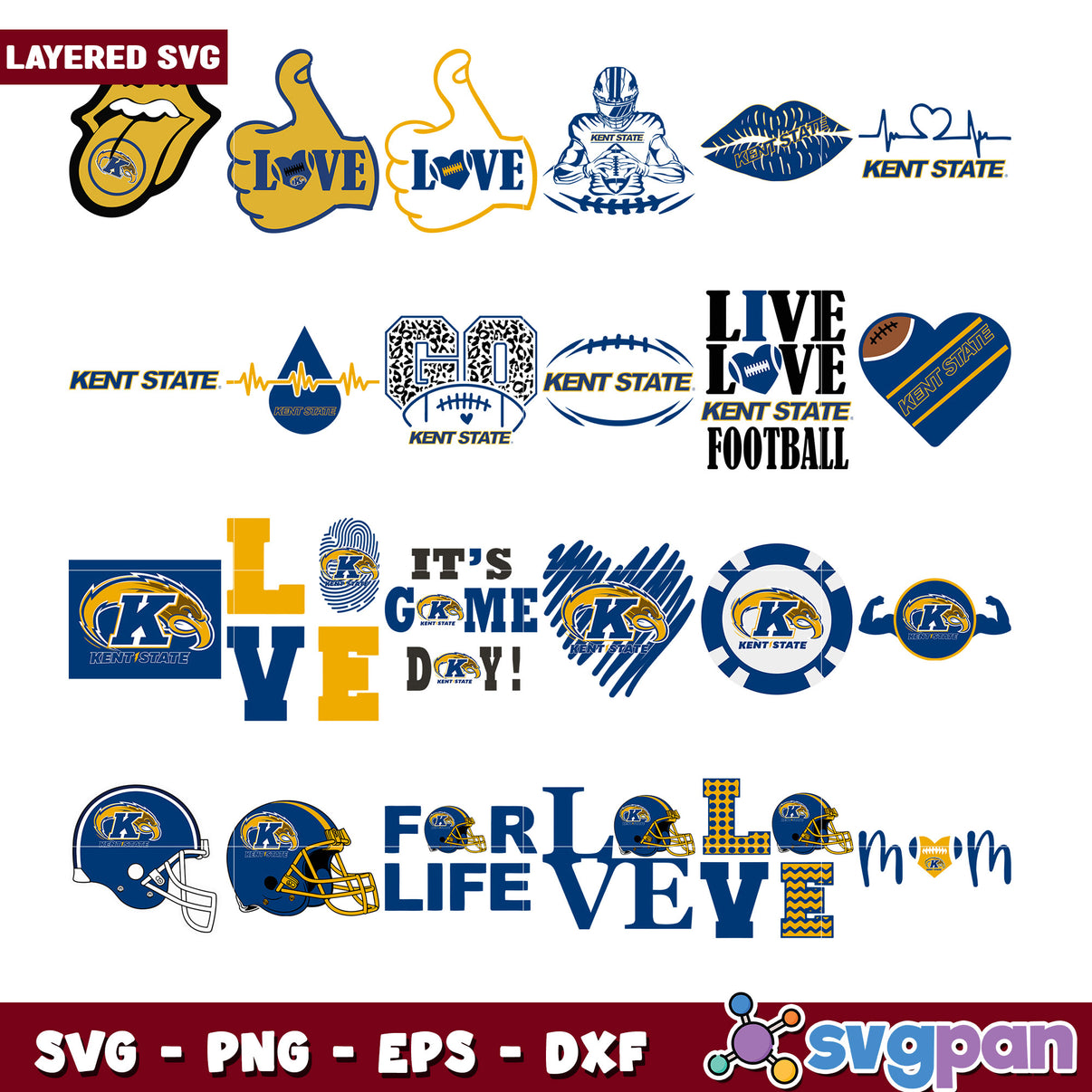 Kent State Football SVG Bundle – svgpan