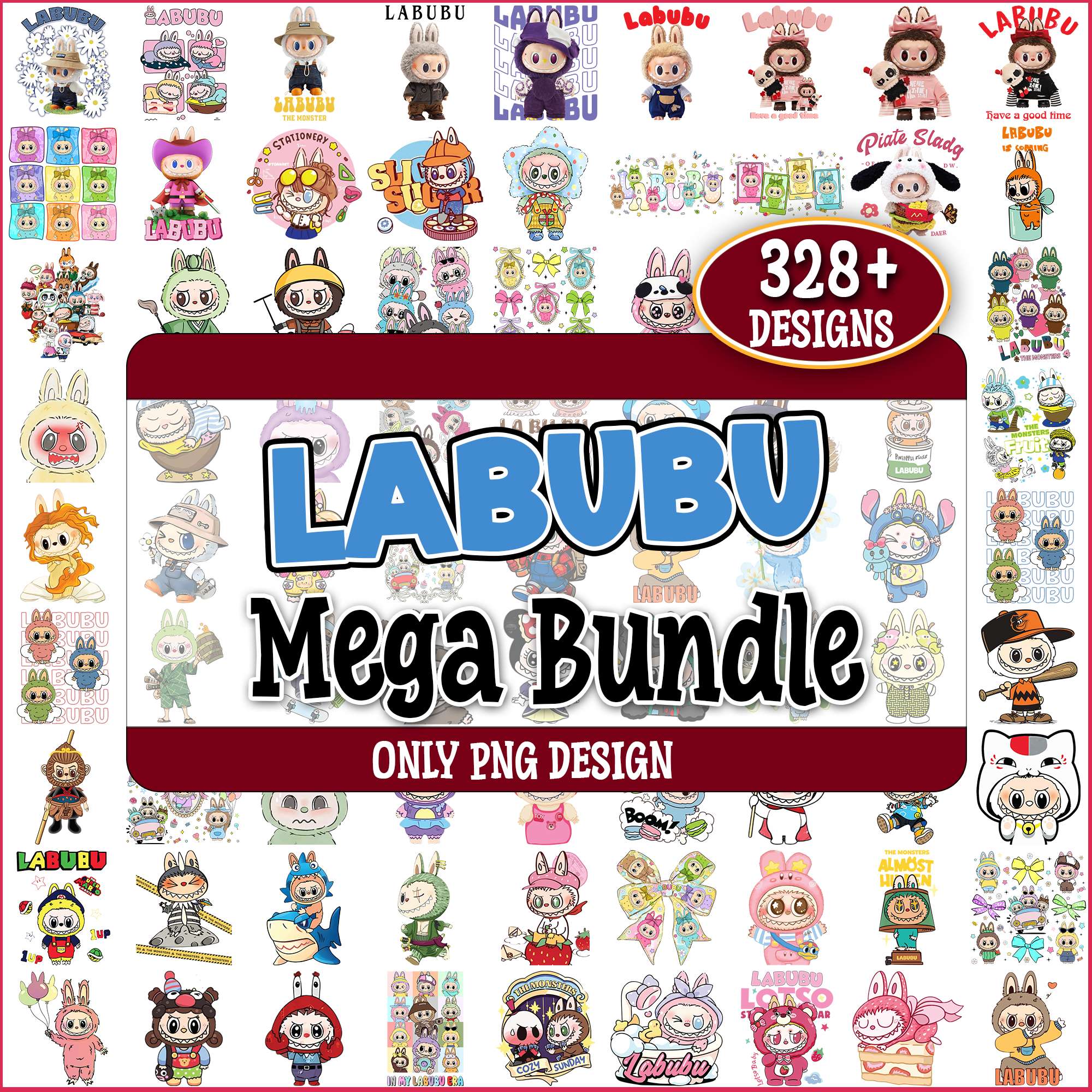 Labubu designs collection png bundle, labubu original png, labubu clot ...