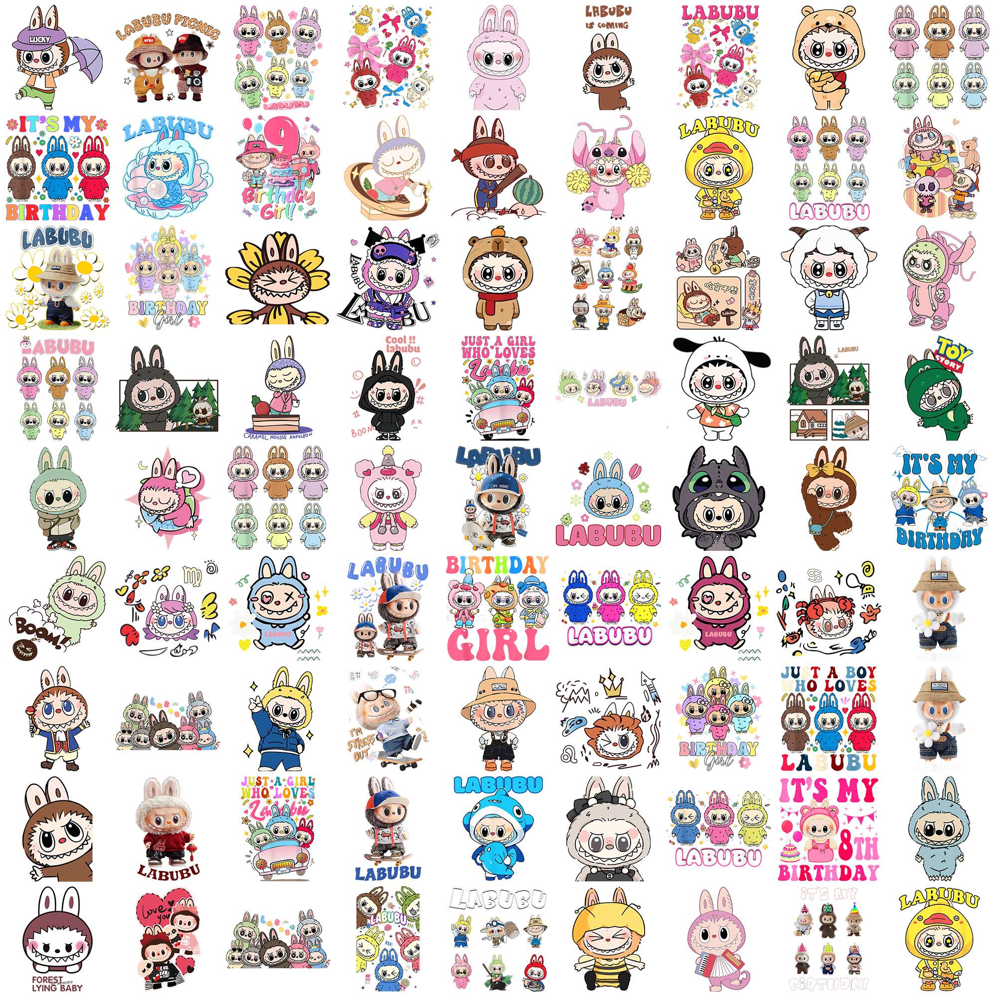 Labubu designs collection png bundle, labubu original png, labubu clot ...