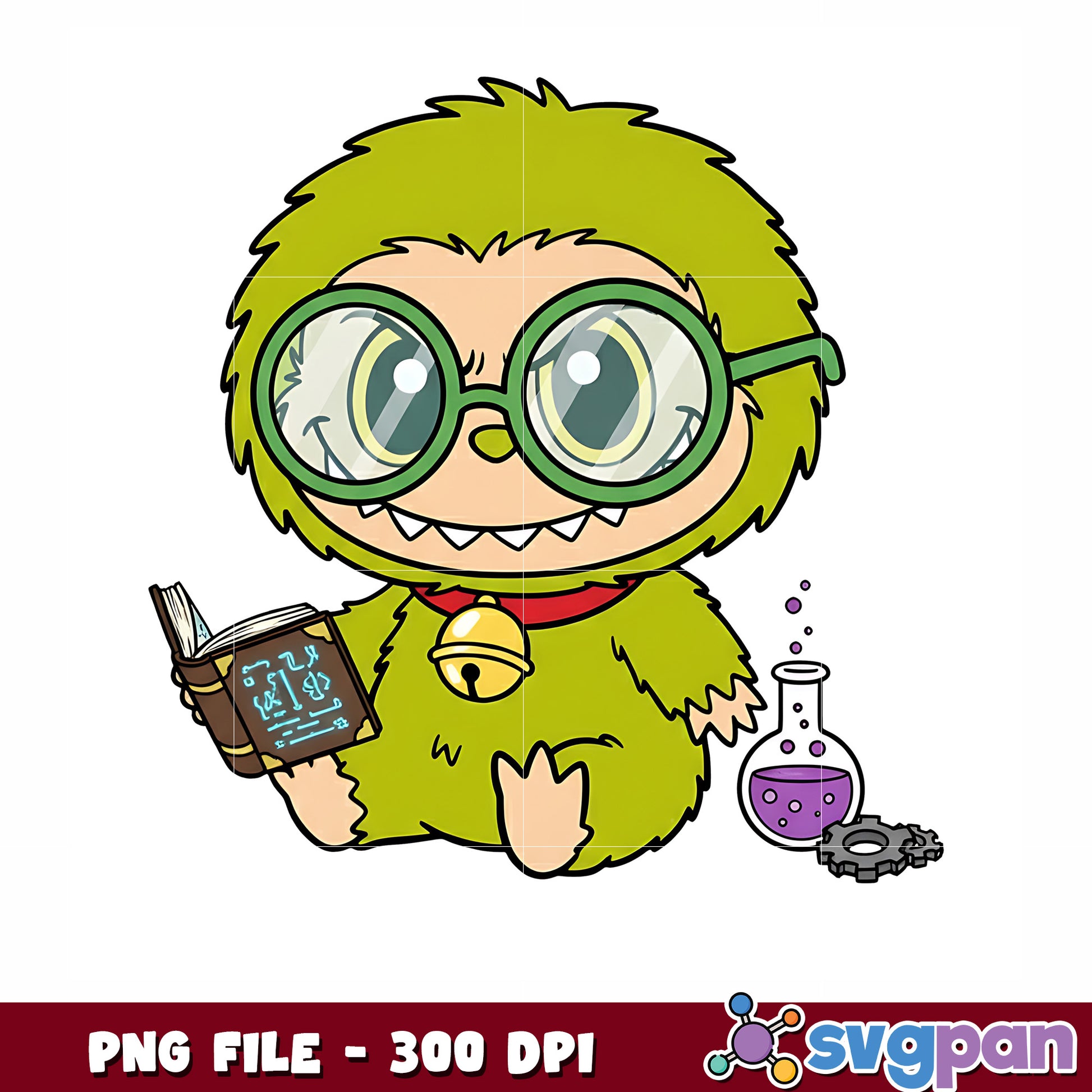 Labubu grinch reading png, christmnas grinch png, labubu cute png – svgpan