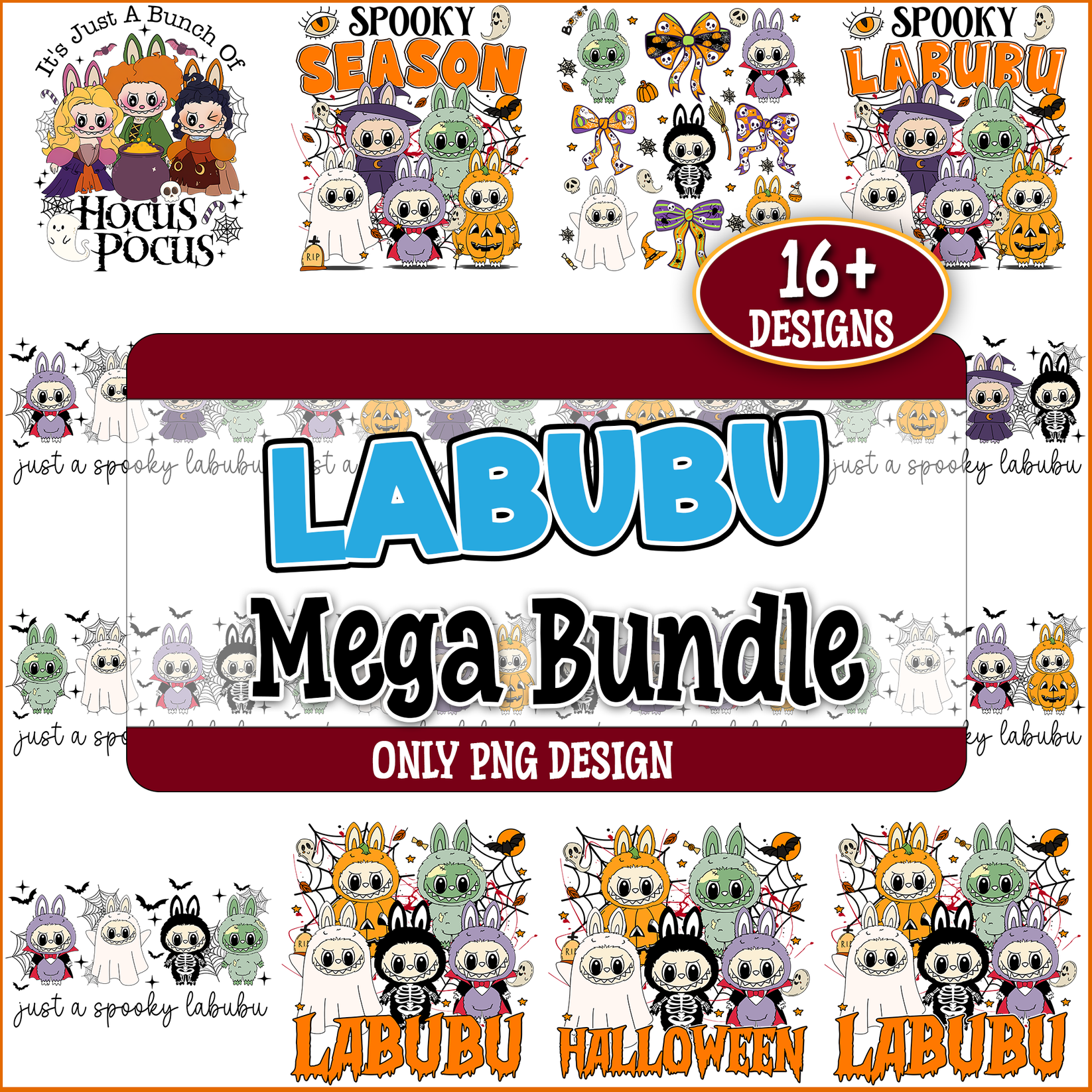 Labubu halloween png bundle, halloween png, labubu png – svgpan