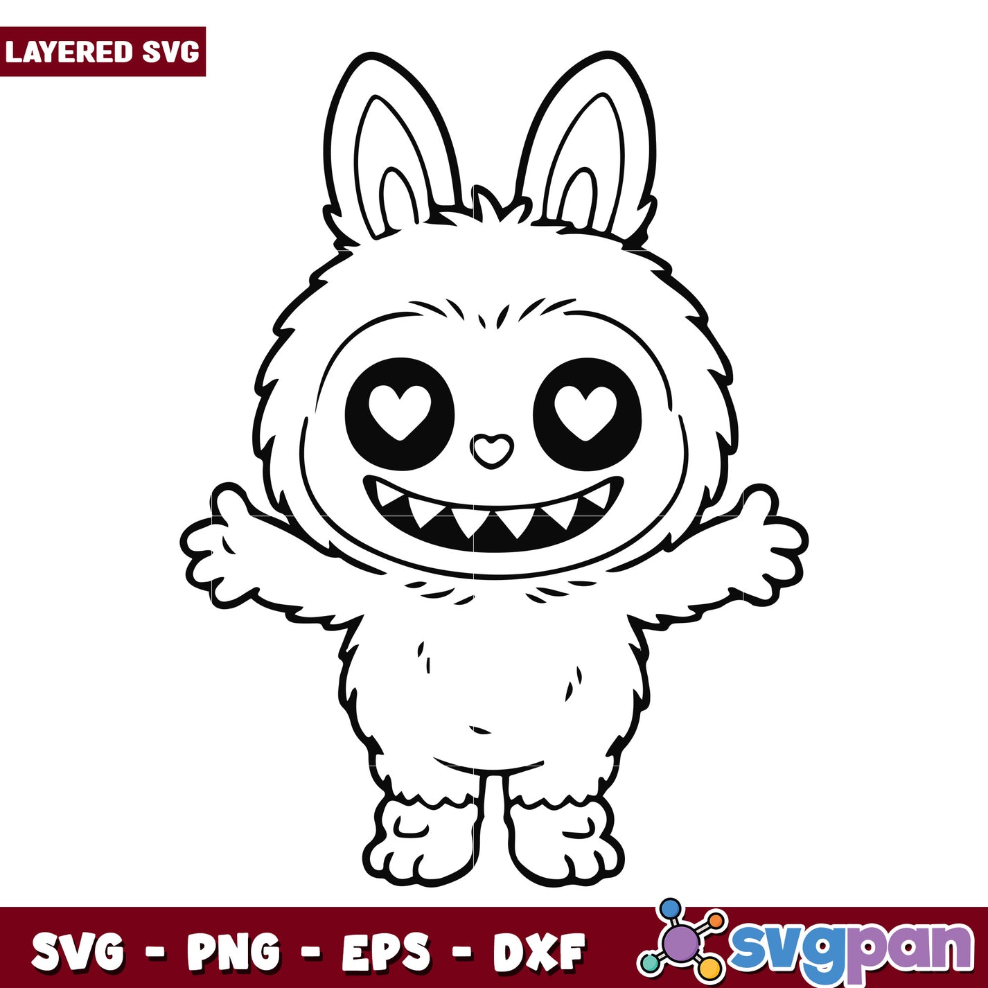 Labubu love hug svg, labubu secret svg, labubu keychain svg – svgpan