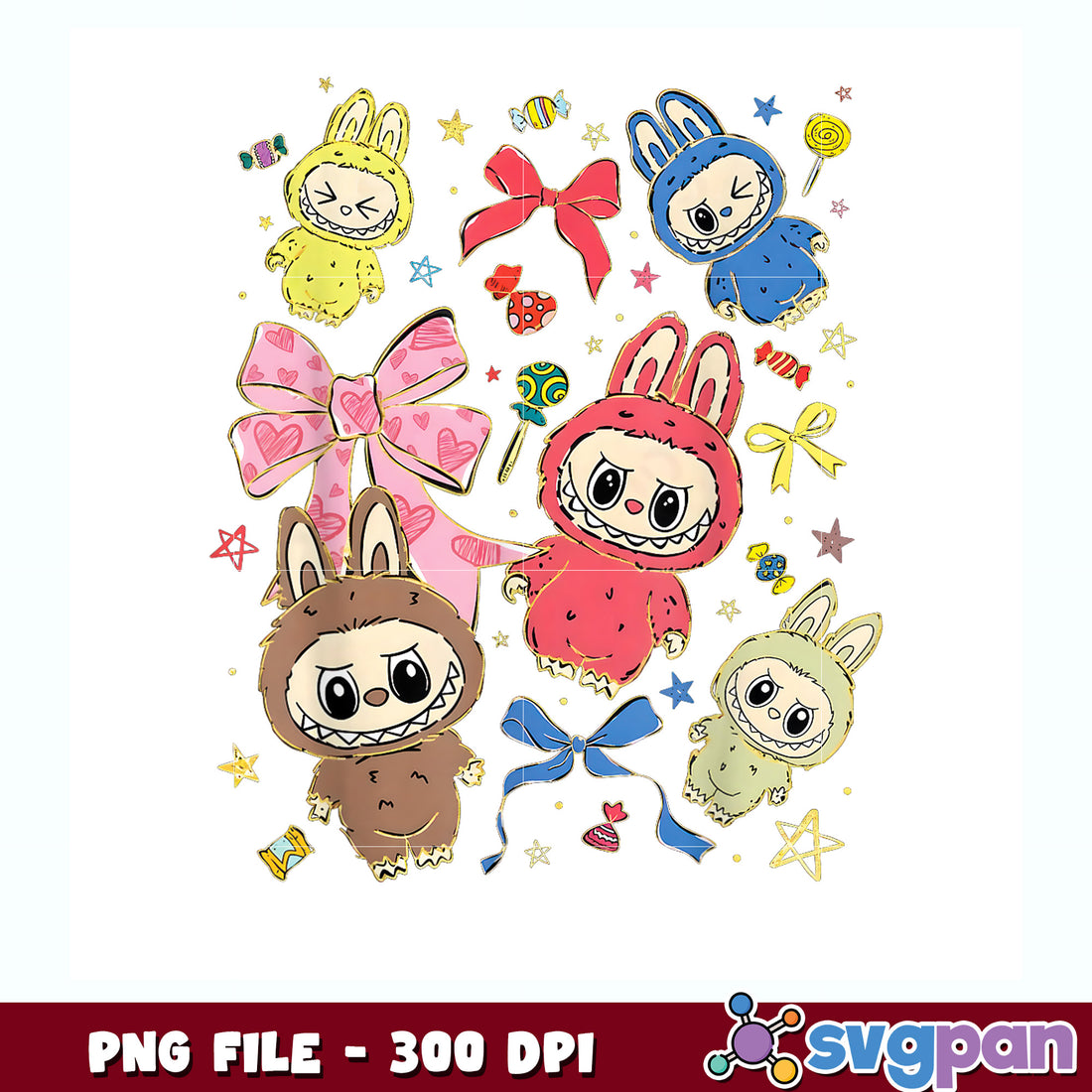 Labubu the monsters funny labubu lover design png, labubu lover png ...