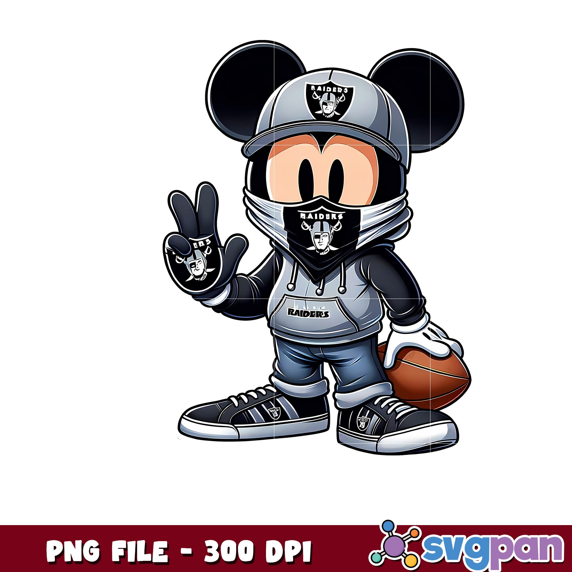 Las vegas raiders mickey mouse png, mickey mouse nfl png, nfl games pn ...