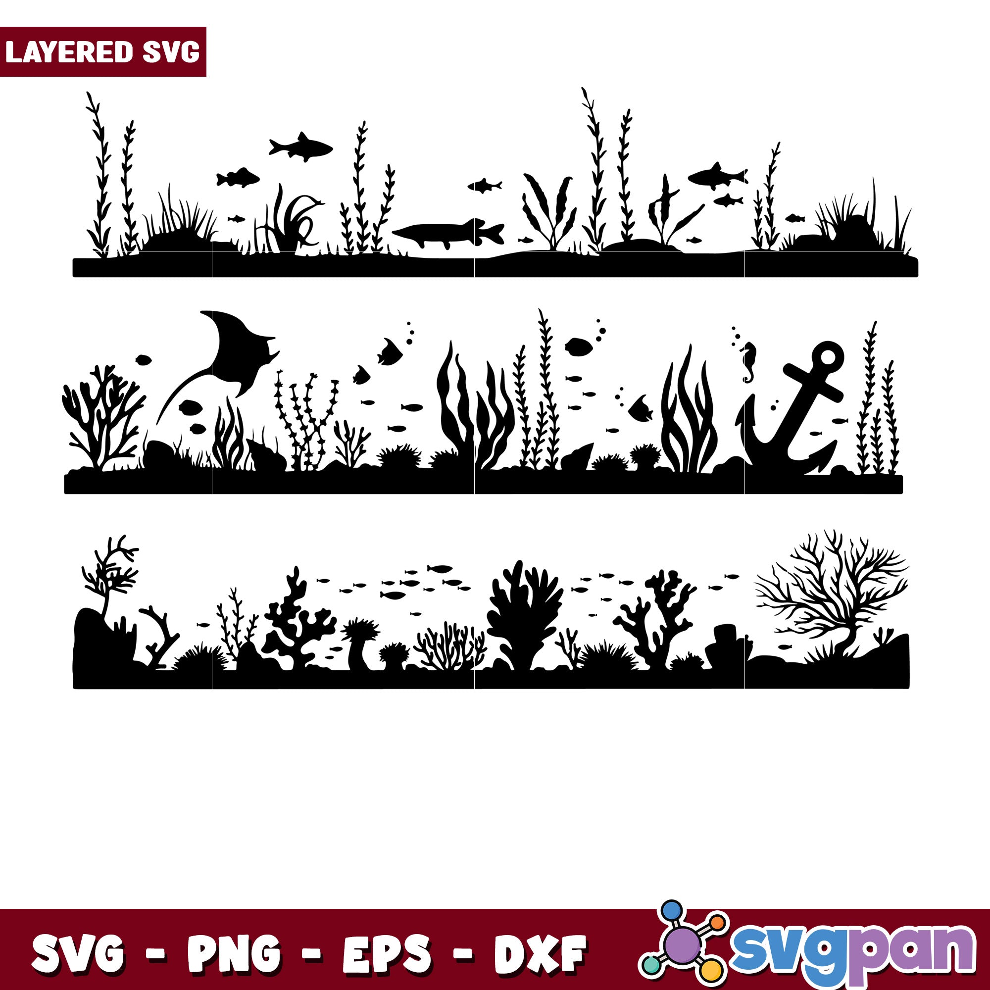 Layered Ocean SVG Bundle – svgpan