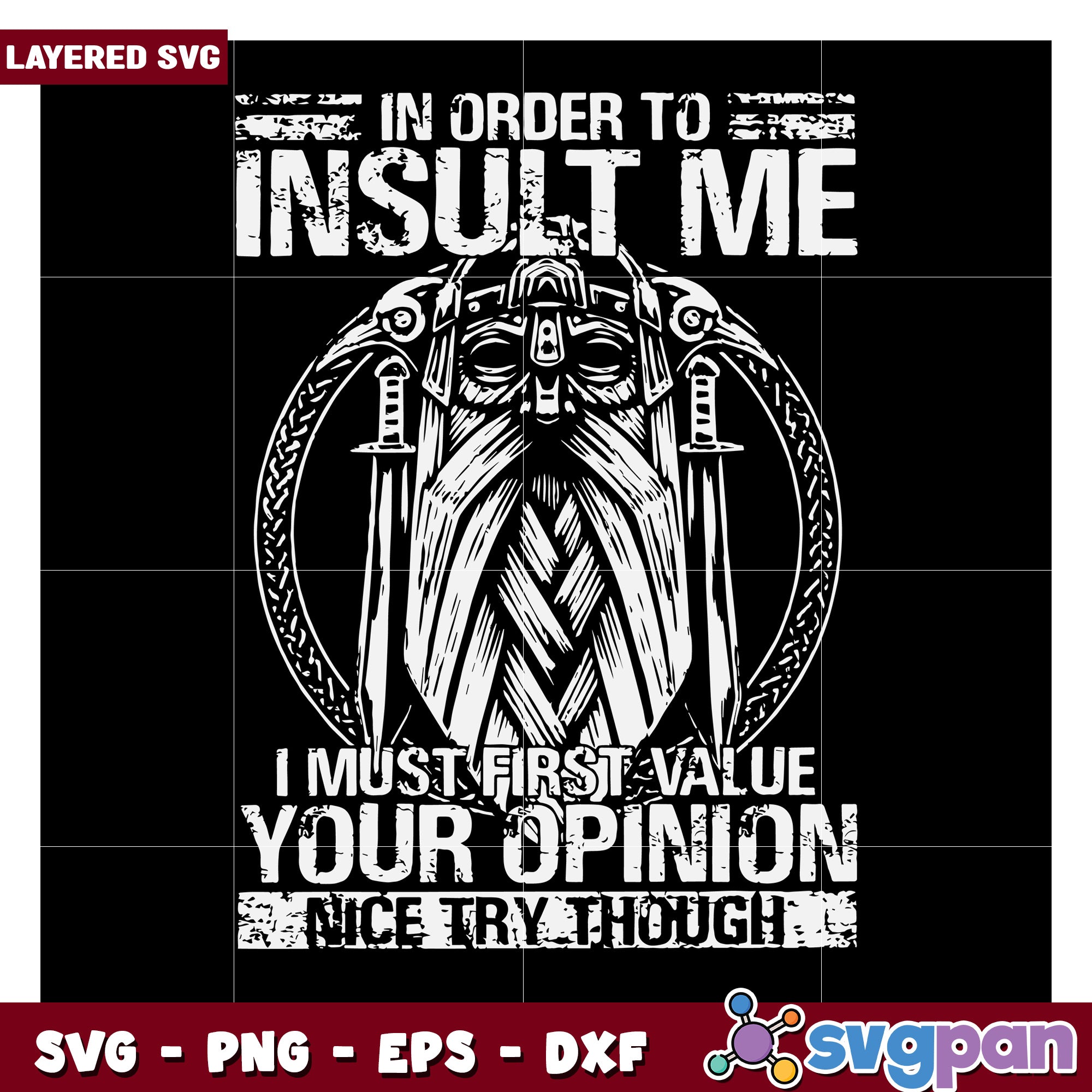 Layered SVG Graphic for Humor and Insult, Perfect for DIY Projects – svgpan