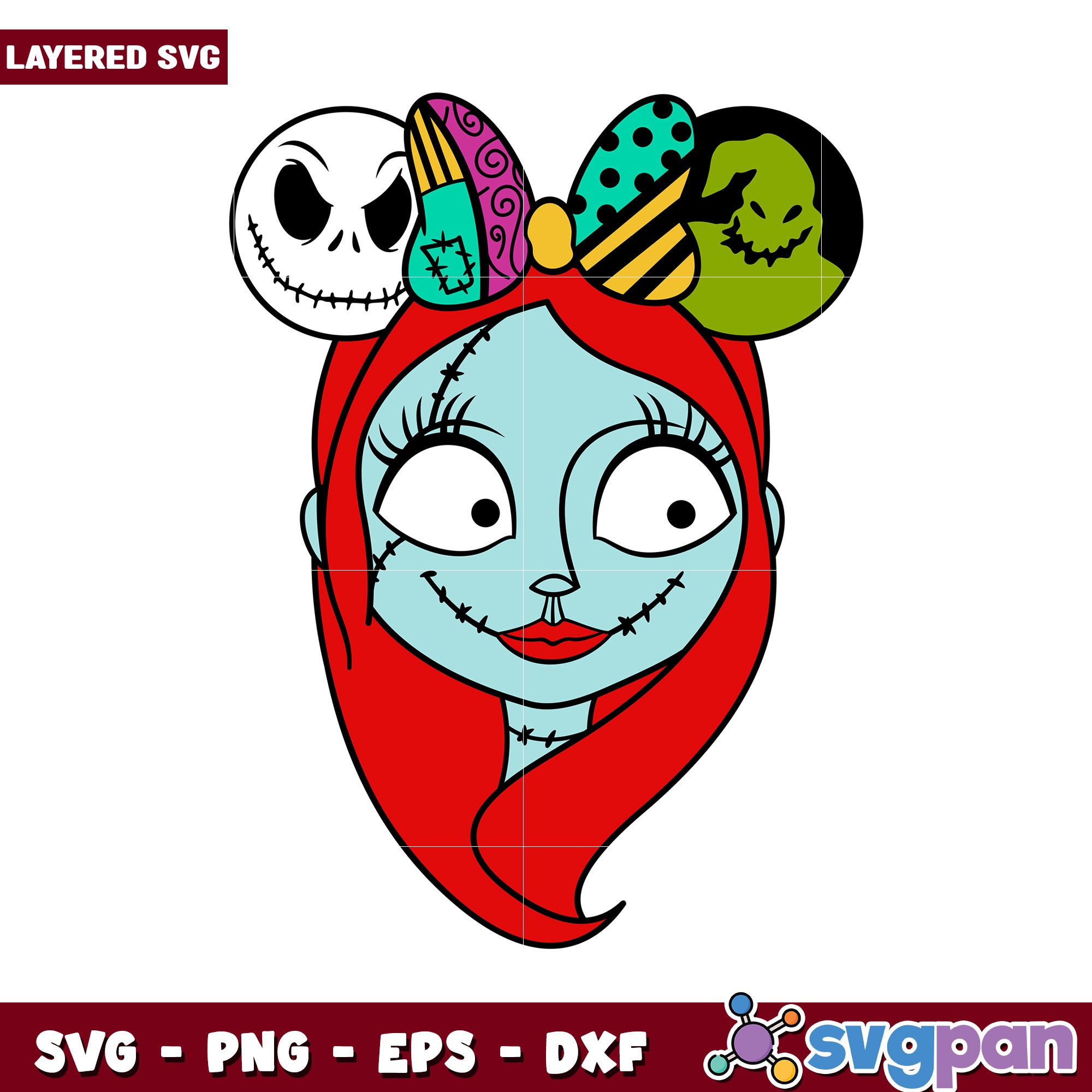 Layered SVG of a whimsical character design, perfect for crafts and pr ...